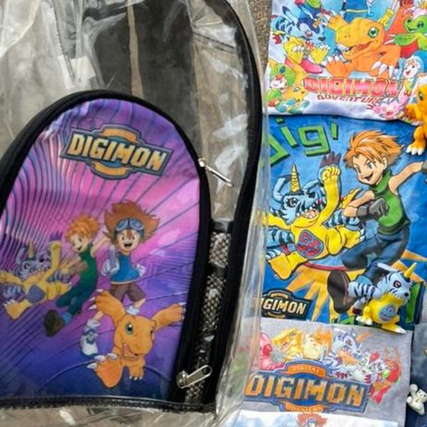 Vintage 1999 DIGIMON backpack clear Adult sized! Anime Cartoon | Grailed