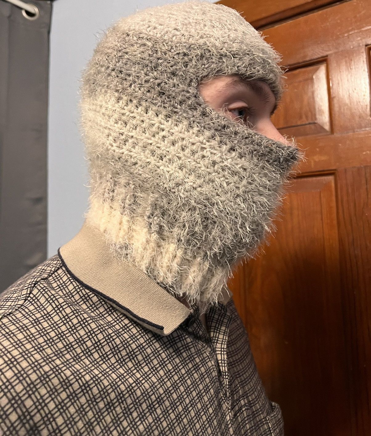 Japanese Brand × Streetwear × Vintage Handcrafted Fuzzy Balaclava | Grailed