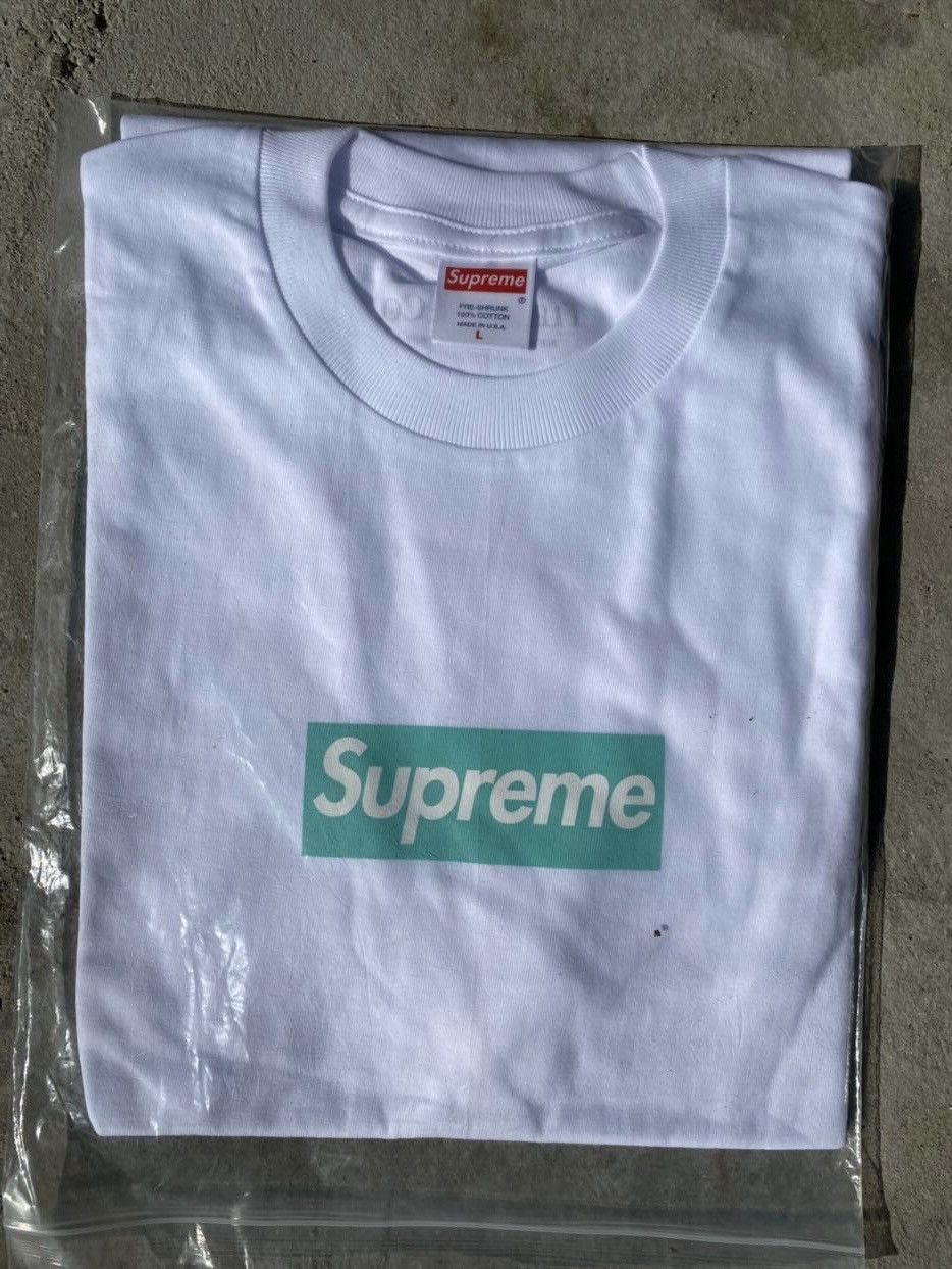 Supreme × Tiffany & Co. Brand New Supreme x Tiffany & Co. Box Logo Tee ...