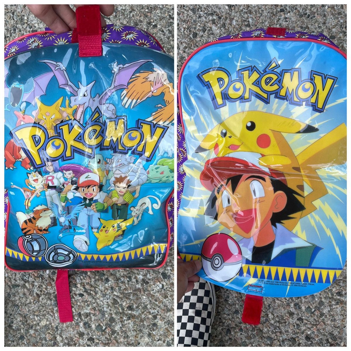 Pokemon × Vintage Vintage 1999 Pokémon Pikachu & Ash Backpack 90s ...