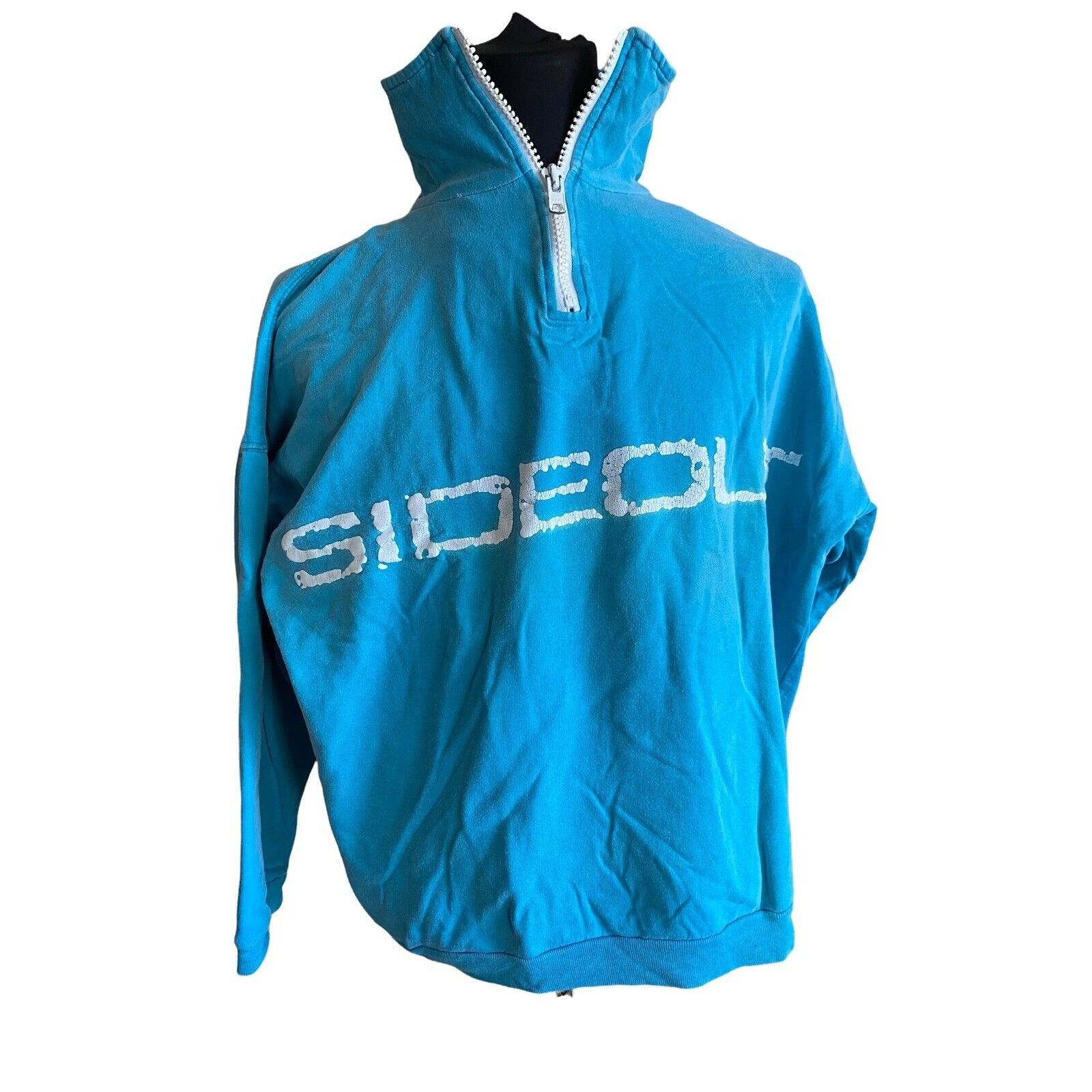 Sideout vtg 90s SIDEOUT Jacket 1/4 Zip Mens L Blue No Tag Fits A L ...