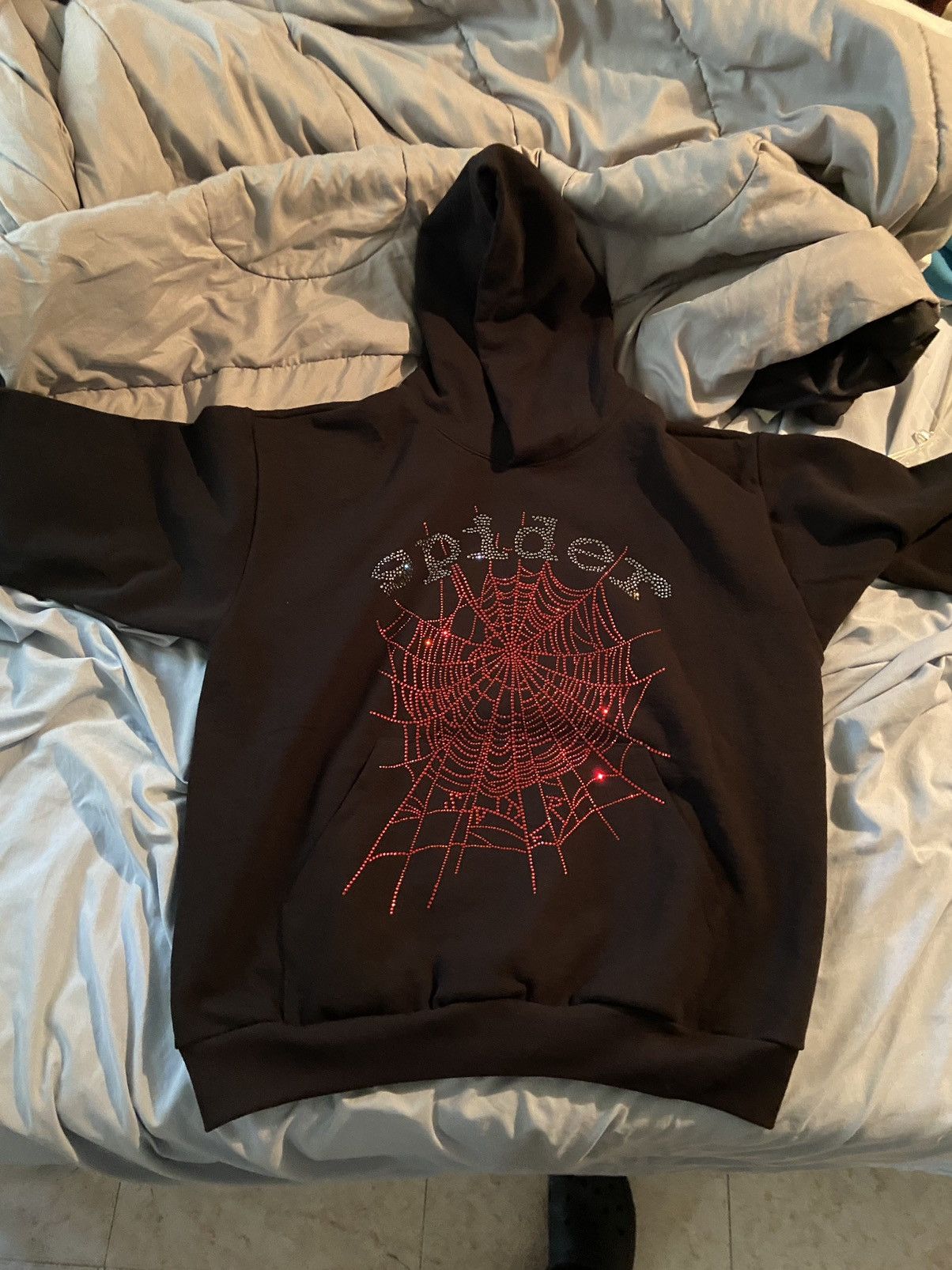 Sp5der Spider Worldwide OG Rhinestone Hoodie | Grailed