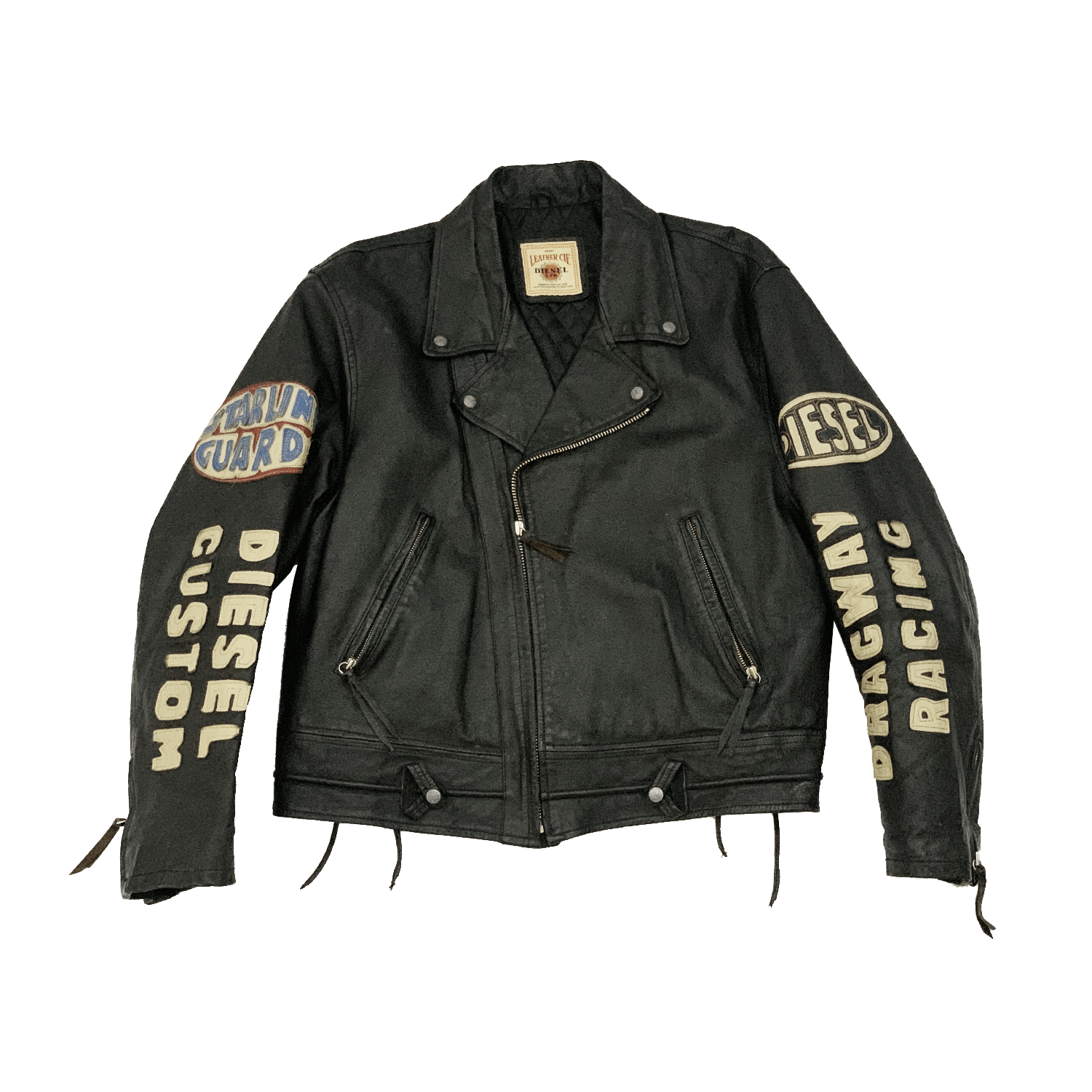 Diesel × Diesel Black Gold × Leather Jacket Diesel FLYING COUGAR ...