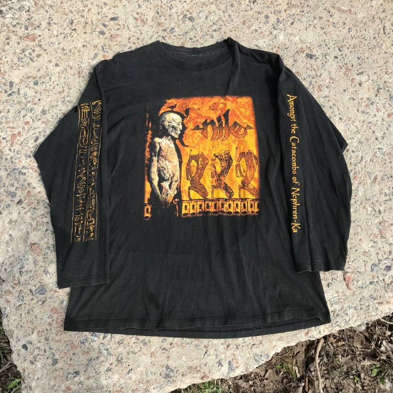 Band Tees × Rock T Shirt × Vintage Vintage NILE Amongst the Catacombs ...