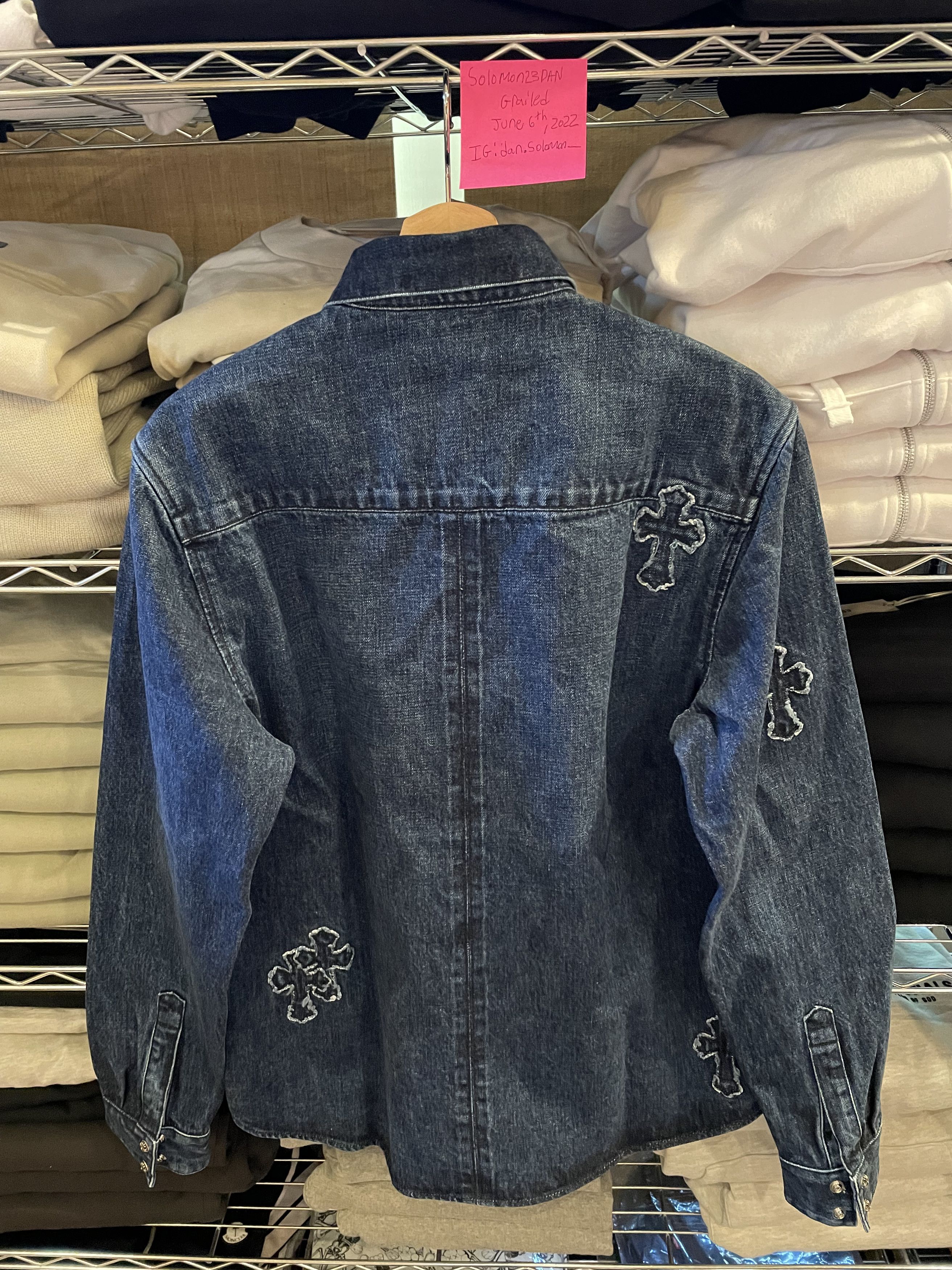Chrome Hearts Chrome Hearts Denim Jacket With Cross Patches Size L ...