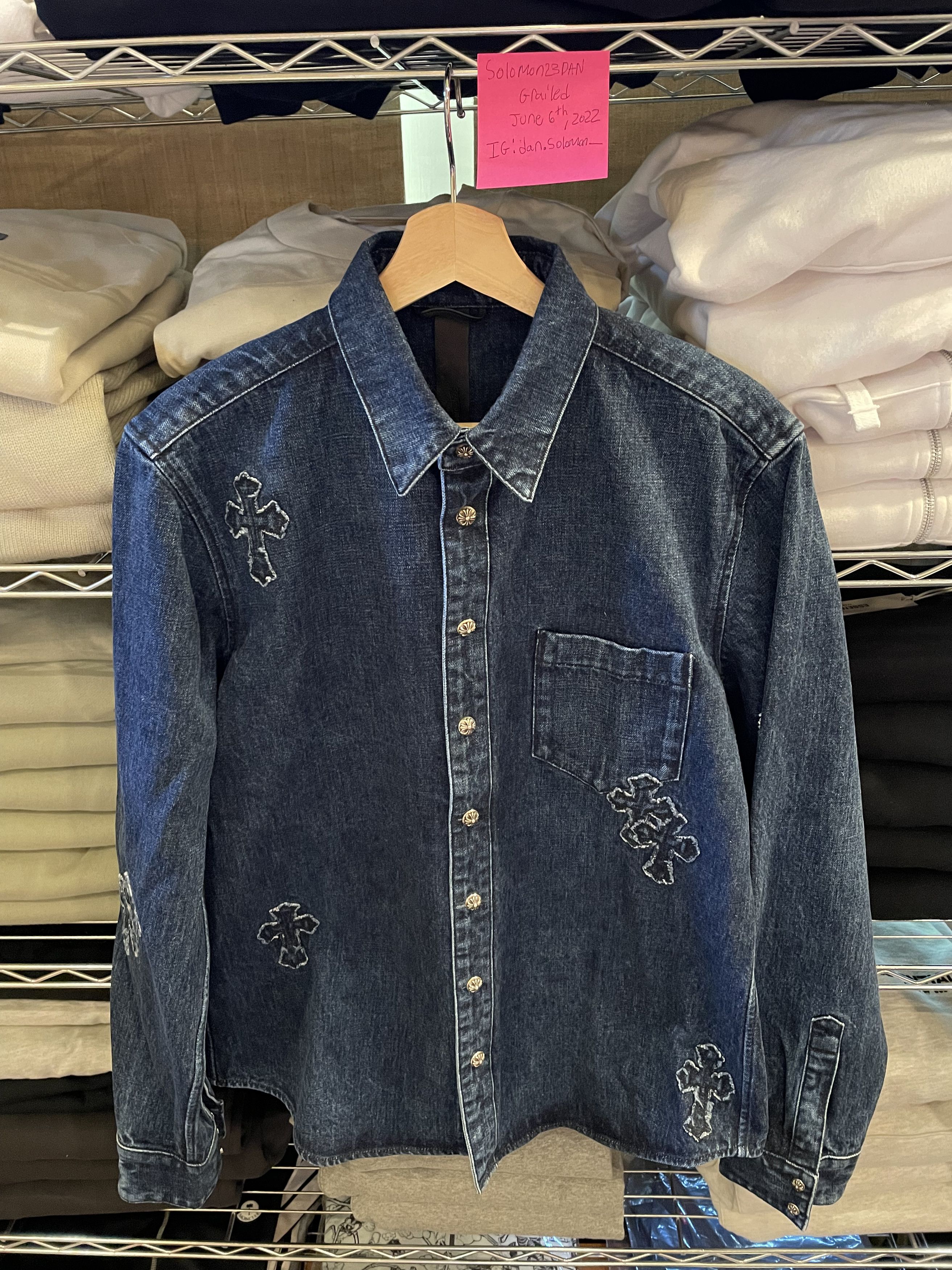 Chrome Hearts Chrome Hearts Denim Jacket With Cross Patches Size L ...