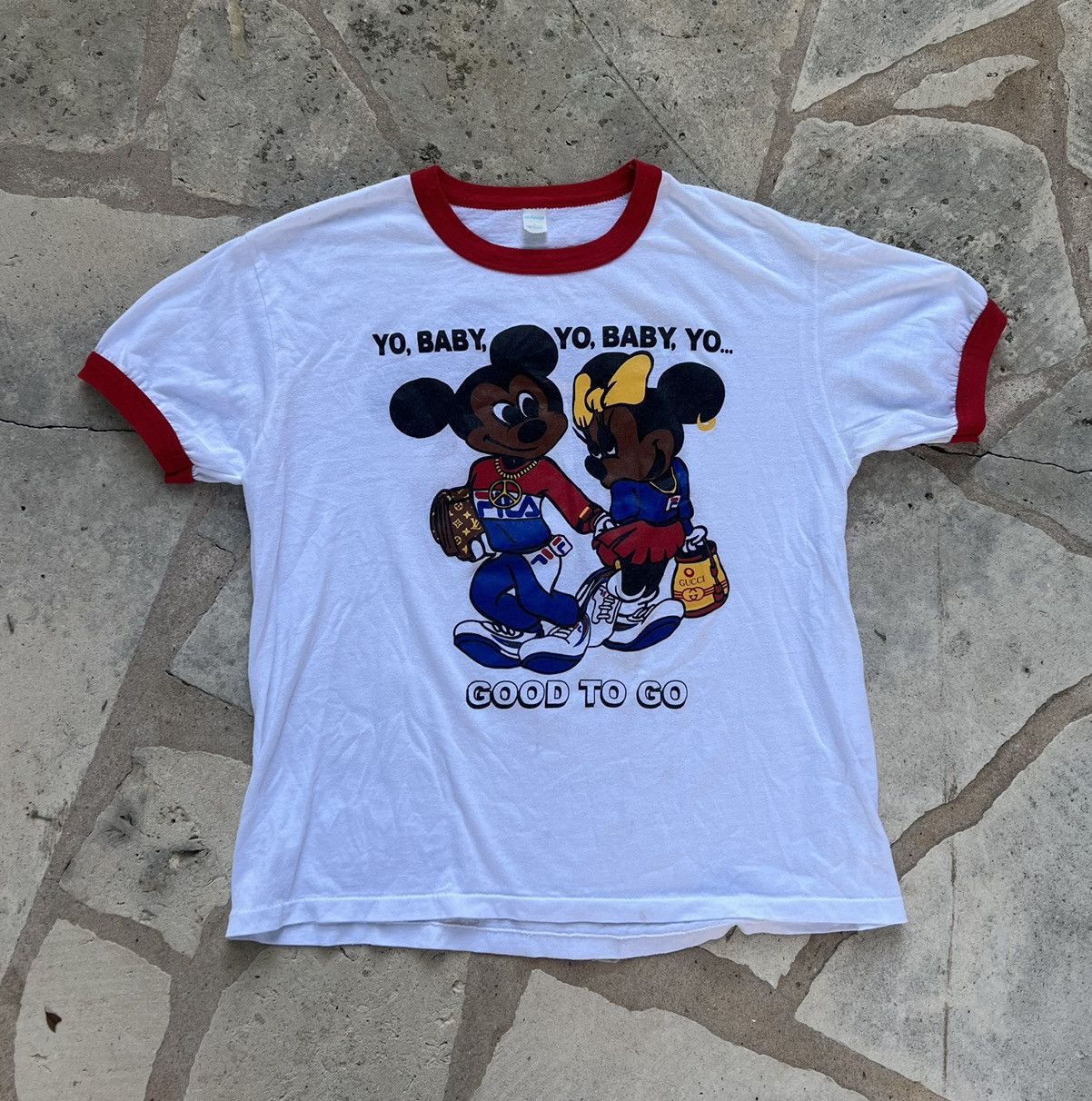 Streetwear × Vintage Vintage 80’s Disney Hip Hop Mickey and Minnie ...