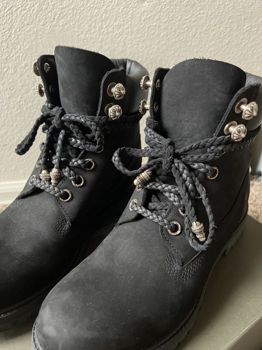 Chrome Hearts Chrome Hearts Black Timberland Boots | Grailed