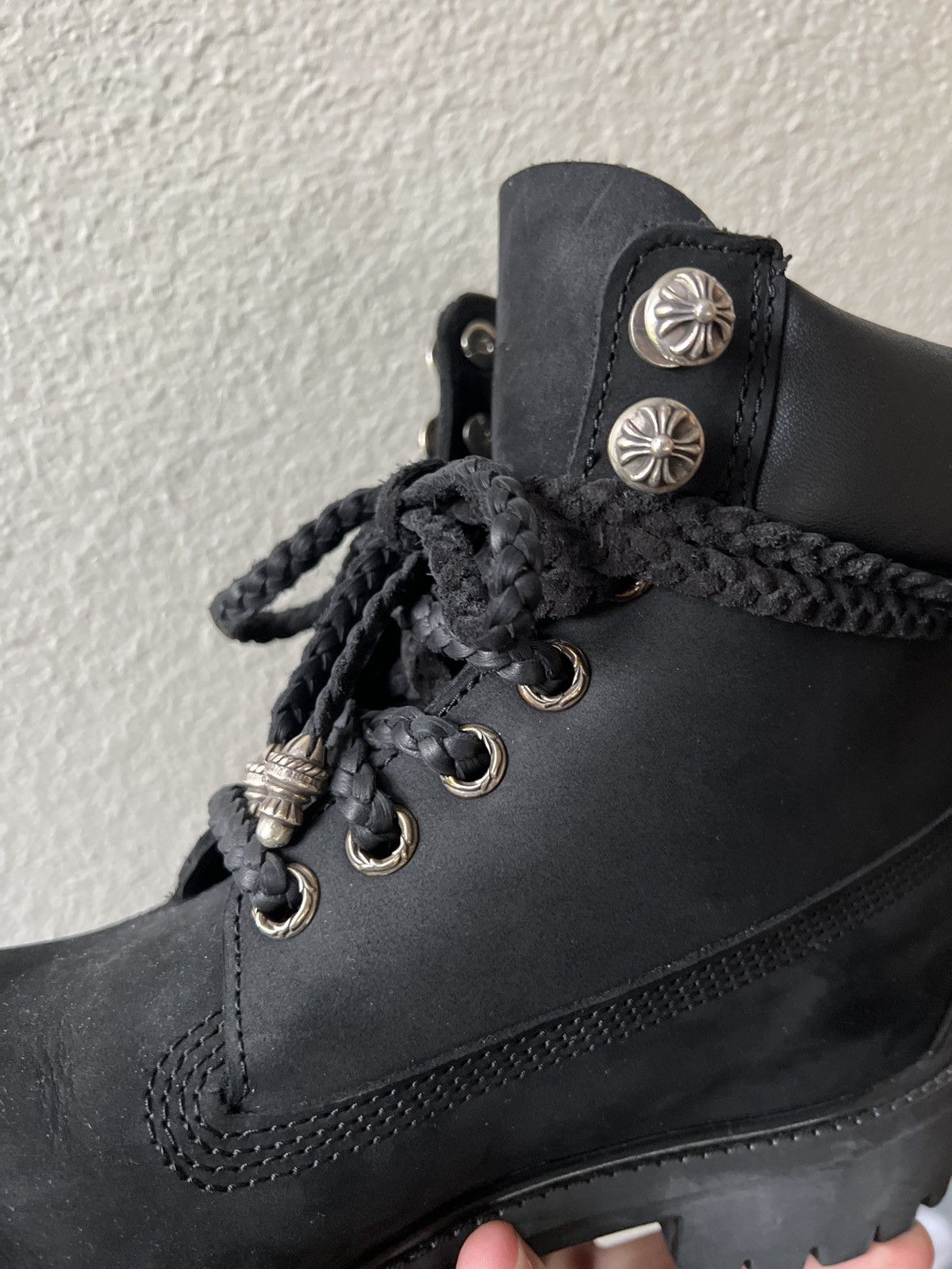 Chrome Hearts Chrome Hearts Black Timberland Boots | Grailed