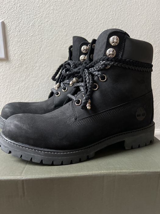 Chrome Hearts Chrome Hearts Black Timberland Boots | Grailed