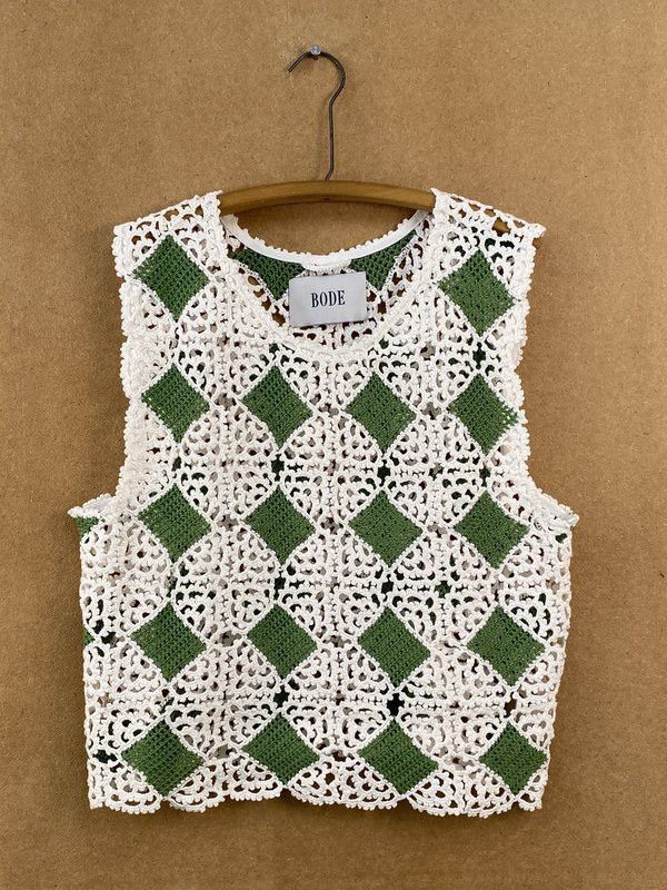Bode RARE GRAIL Bode crochet intricate pattern vest sweater | Grailed