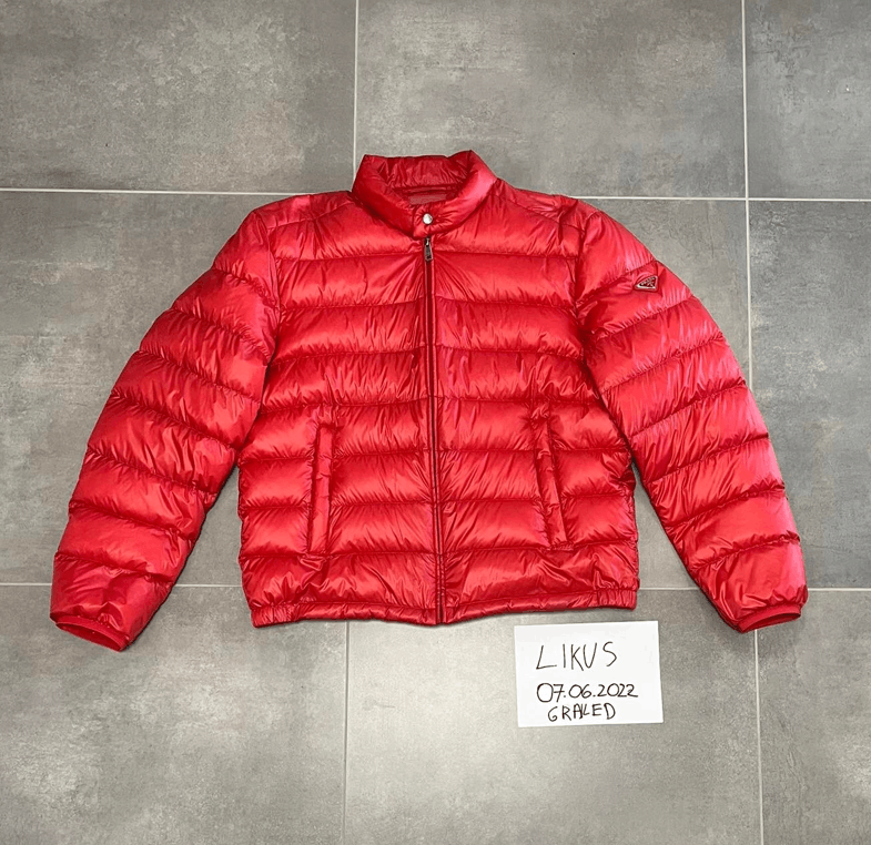 Prada Red Prada Puffer Jacket SGA462 | Grailed