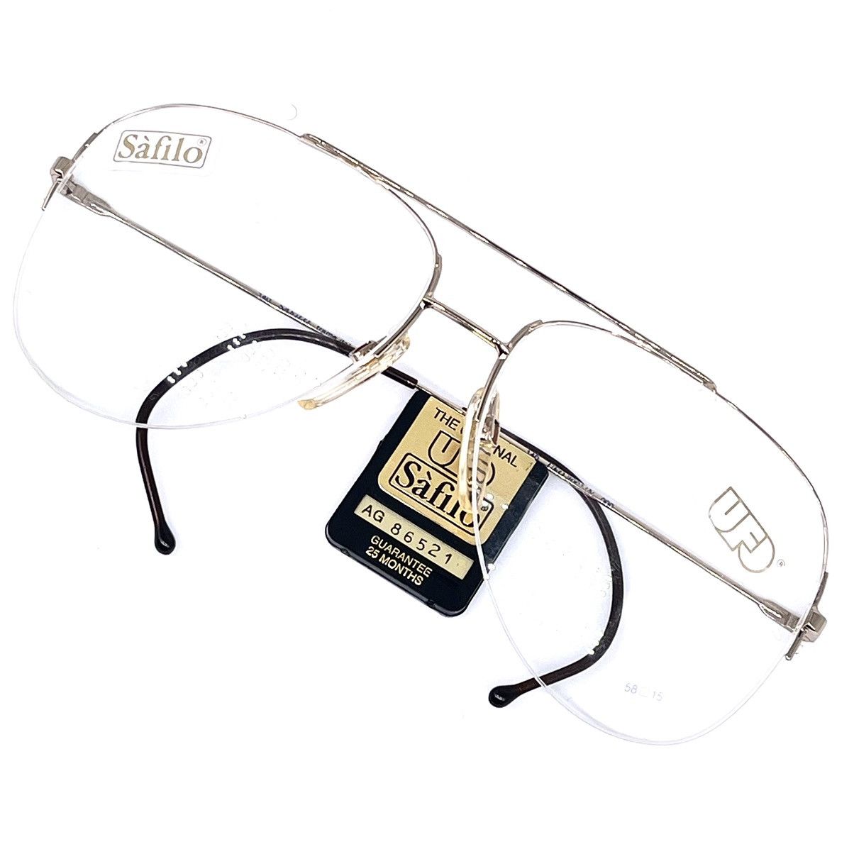 Safilo × Vintage Safilo UFO NOS 70s half rimmed aviator glasses | Grailed