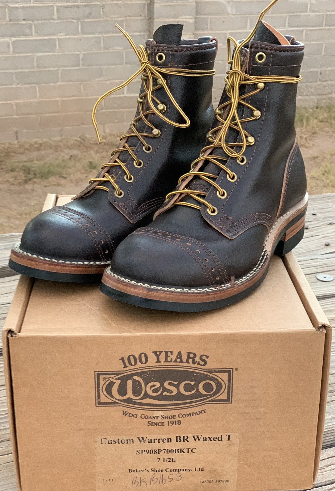 WESCO WESCO Warren Boots Horween Brown Waxed Flesh | Grailed