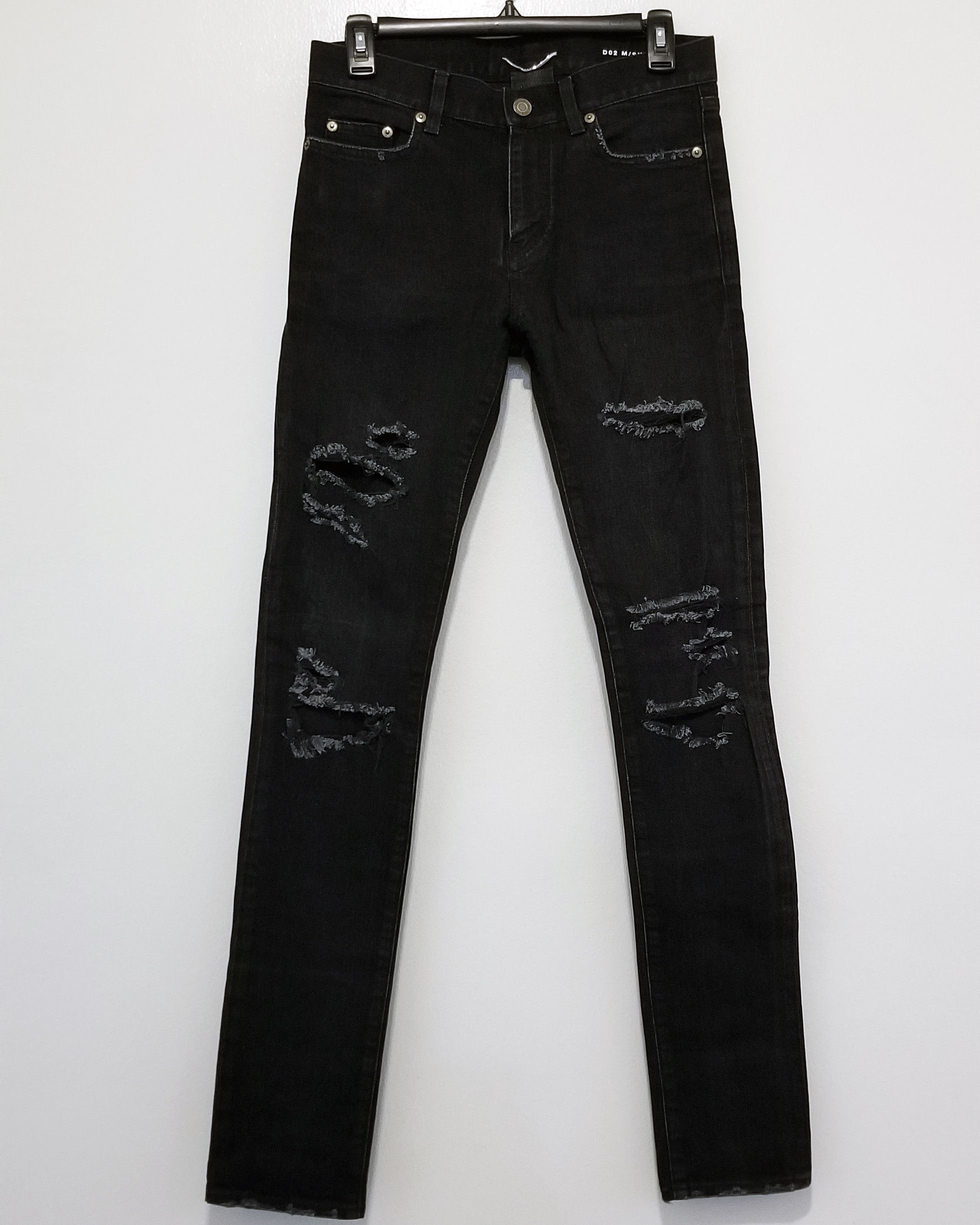 Saint Laurent Paris FW15 Destroyed Distressed D02 Skinny Jeans | Grailed