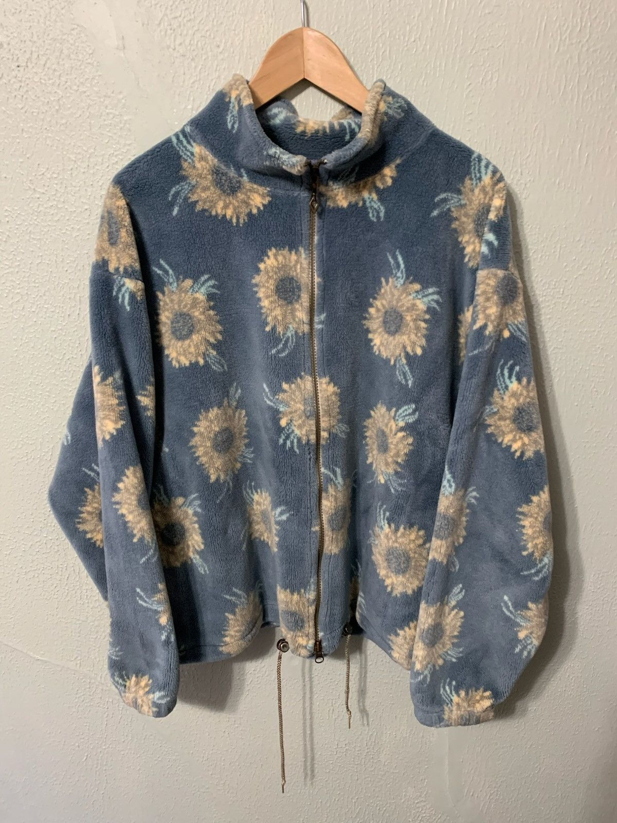 Art × Cardigan × Vintage Vintage Sunflower Fleece Jacket | Grailed