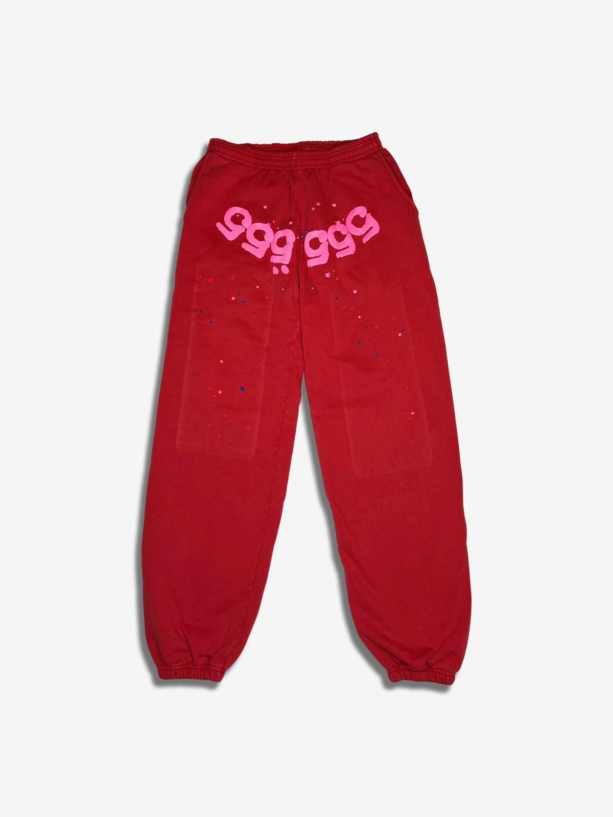 Sp5der × Young Thug Sp5der Worldwide Red Angel Number 555 Sweatpants ...