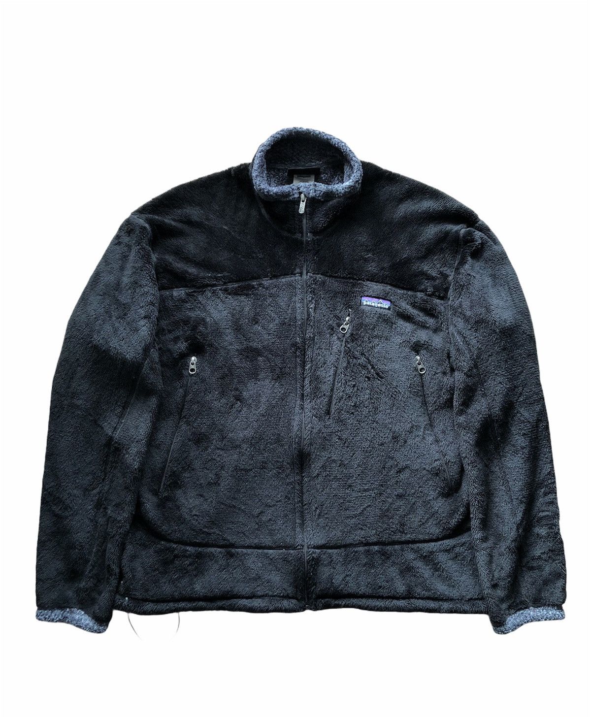 Vintage Black Deep Pile Retro Fleece Jacket | Grailed