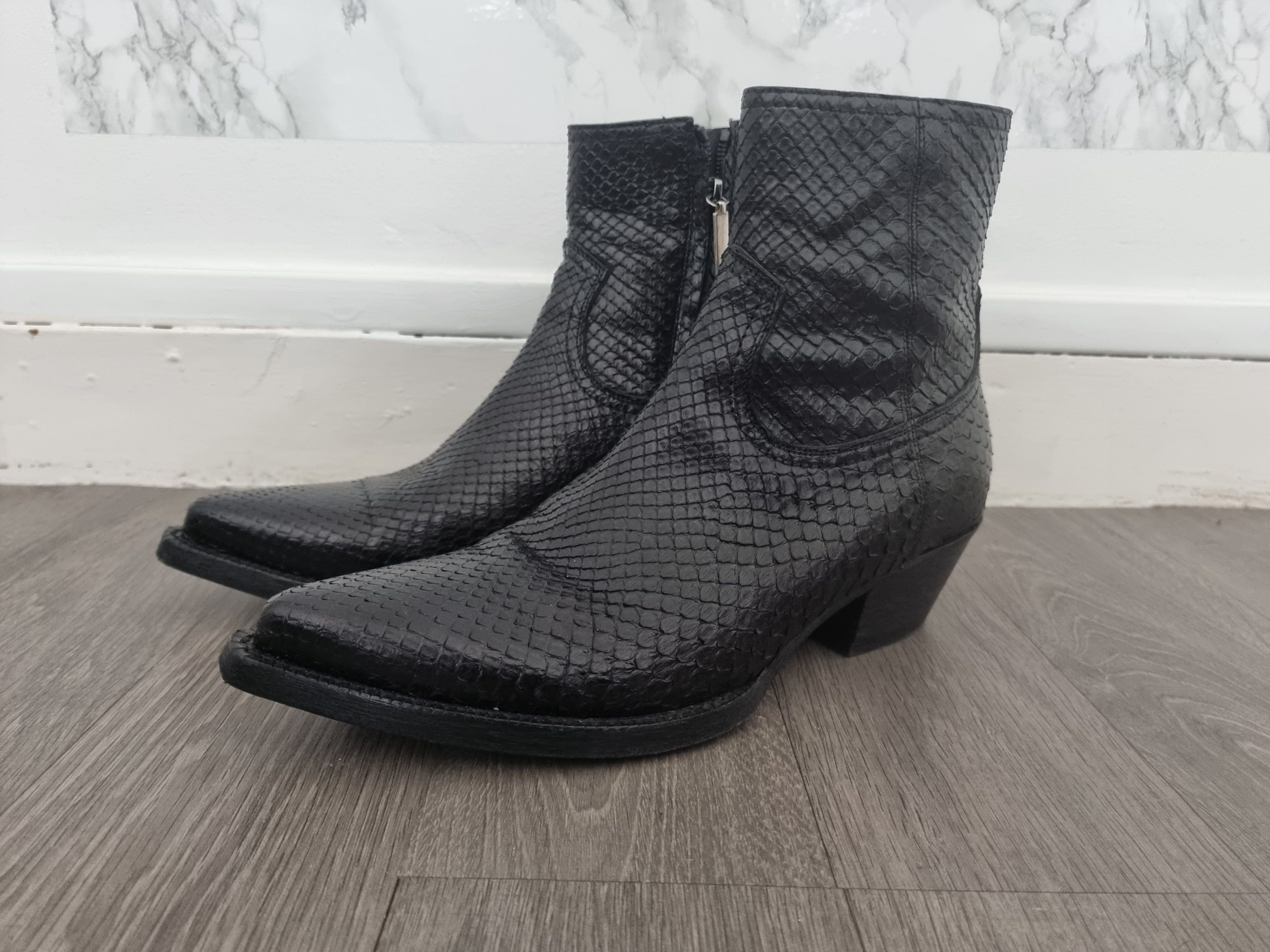Saint Laurent Paris Saint laurent python lukas boots Size 41,5 | Grailed