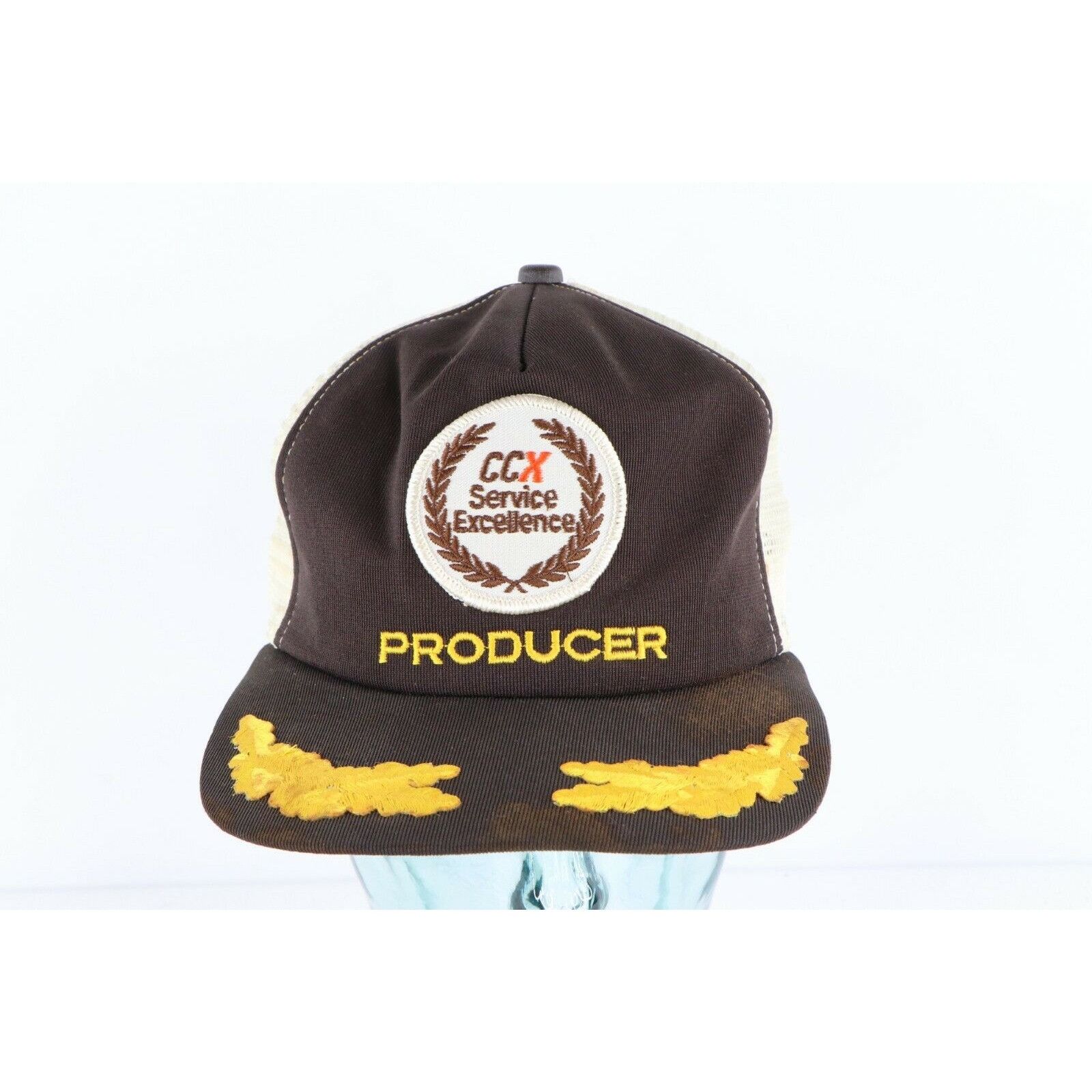 New Era × Vintage Vintage 80s New Era Pro Model CCX Producer Gold Leaf ...