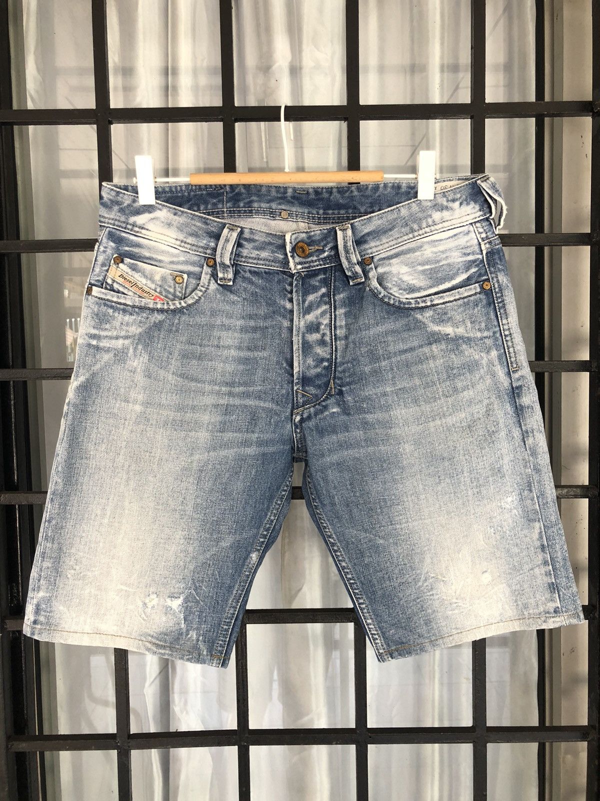 Diesel × Vintage Diesel Distressed Short Jeans | Grailed