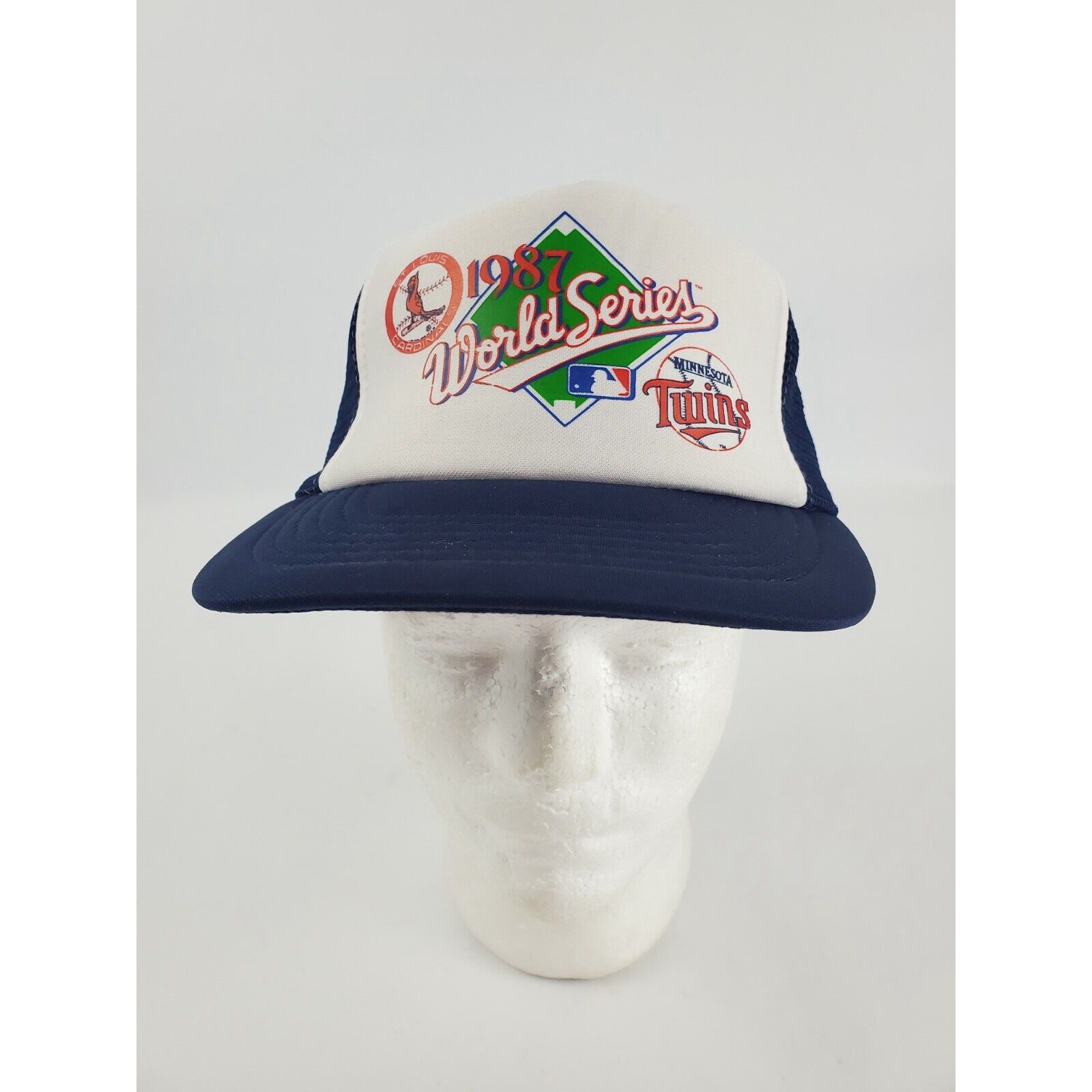 Vintage VTG 1987 Minnesota Twins St Louis Cardinals MLB World Series Snapback Hat Mesh | Grailed