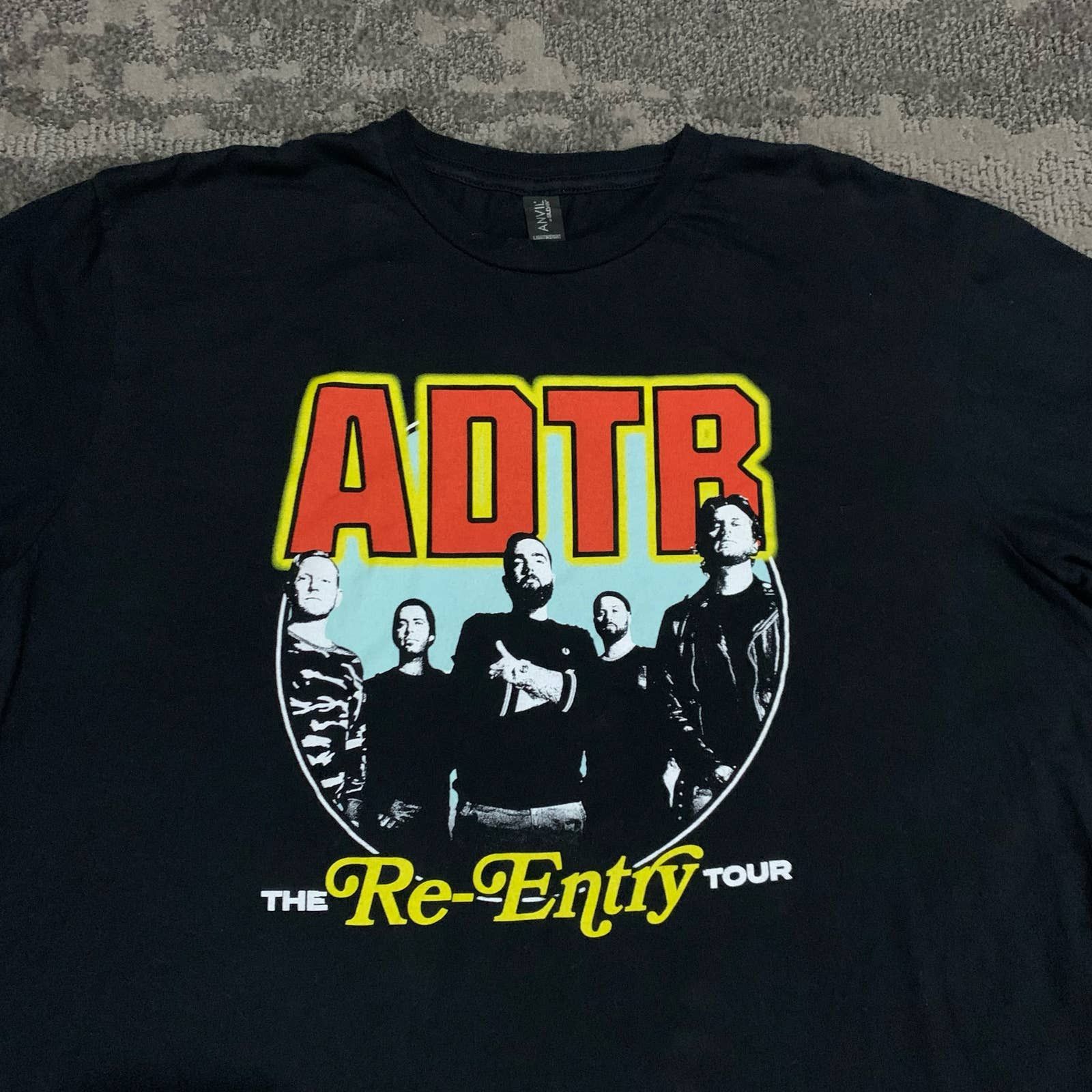 Gildan ADTR Rock Band The Re Entry Tour Black T Shirt Short Sleeve | Grailed