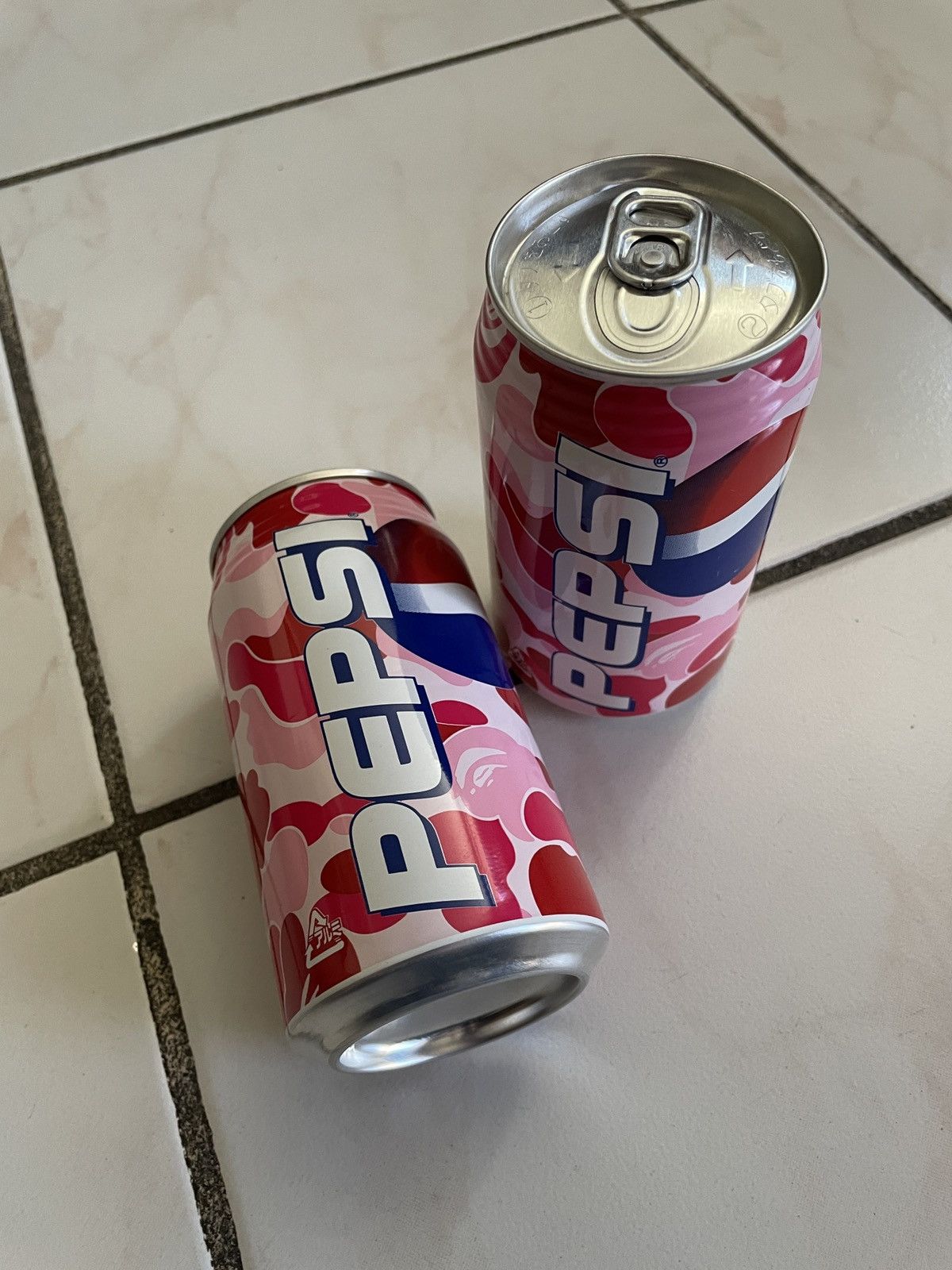 Bape × Pepsi Bape x Pepsi pink abc Camo can bottle new rare JAPAN OG ...