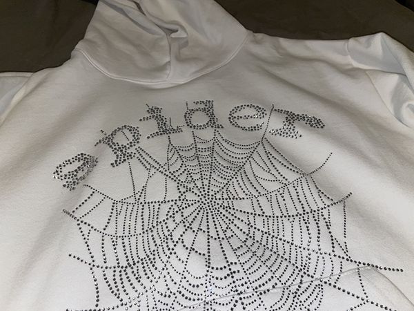 Young Thug Spider Rhinestone Hoodie White | Grailed