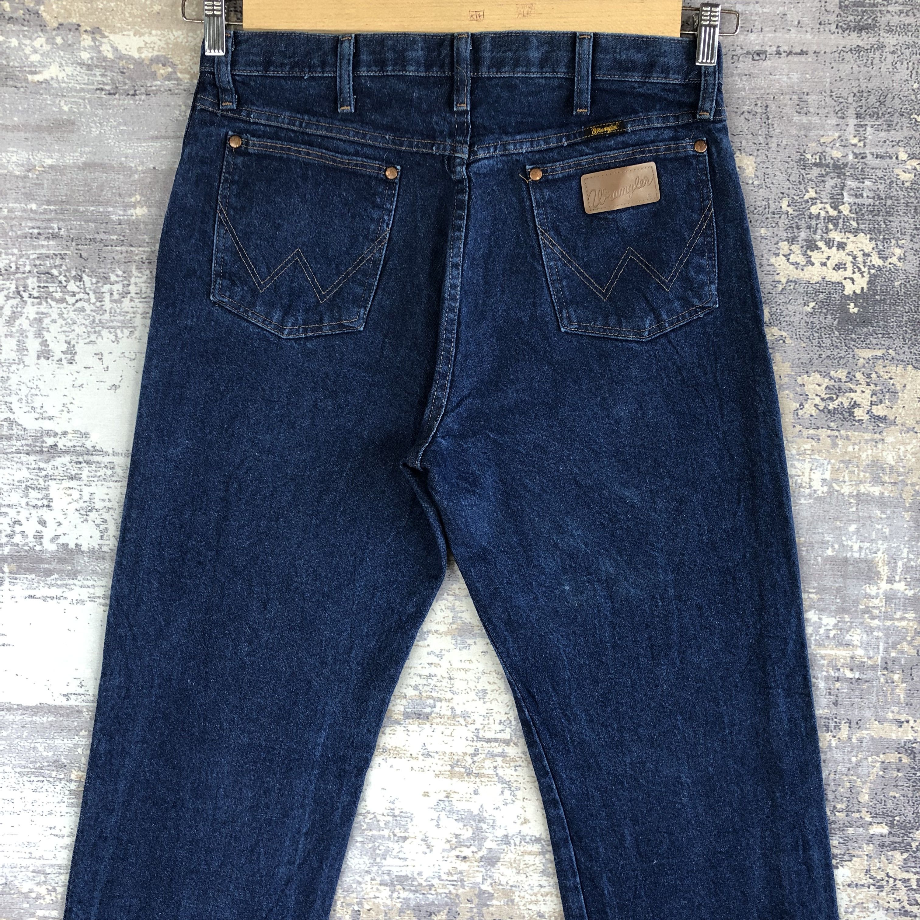 Vintage × Wrangler Vintage Wrangler Jeans Dark Blue Wrangler Denim ...