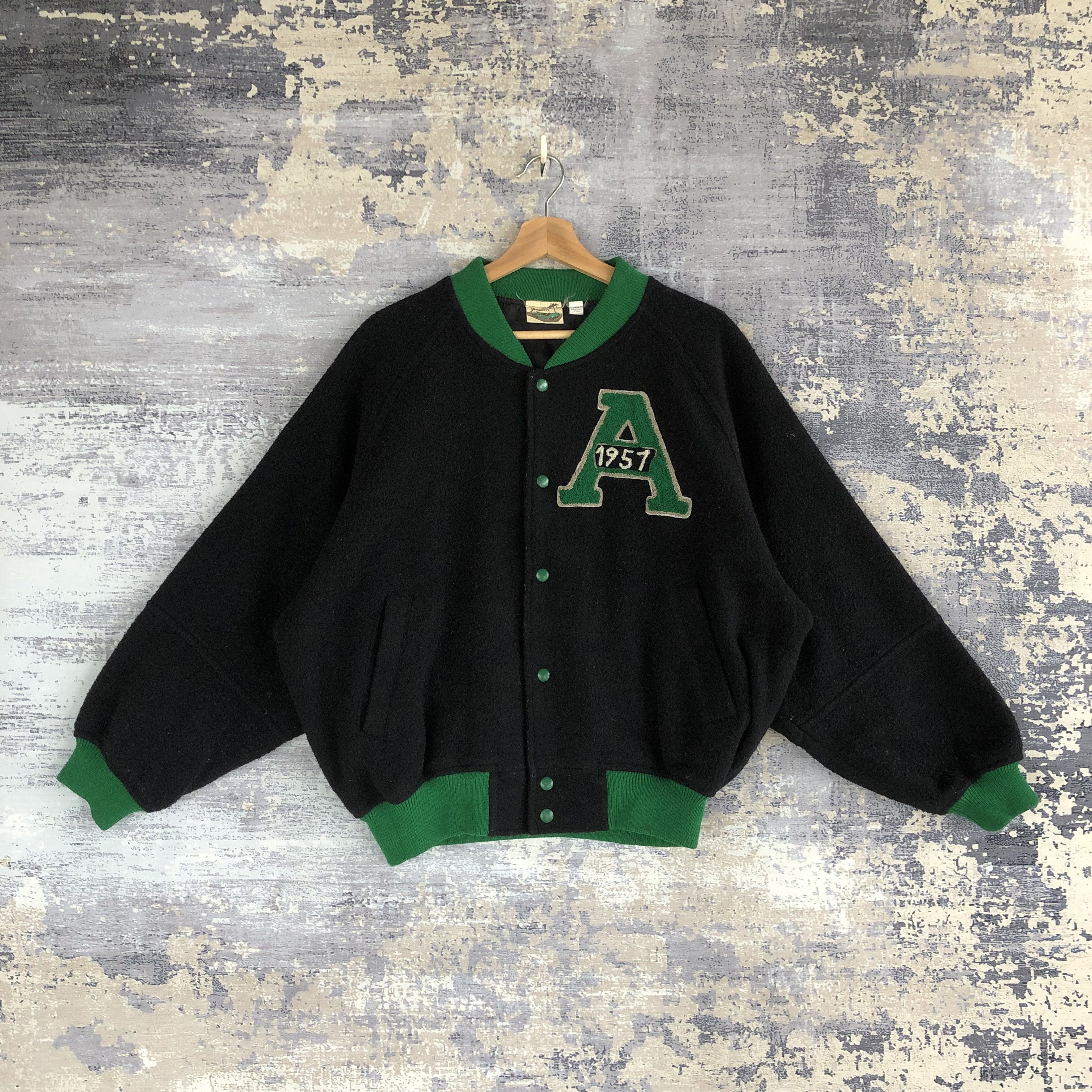 Japanese Brand × Vintage Japanese Factory 1960 Varsity Jackets Baggy ...