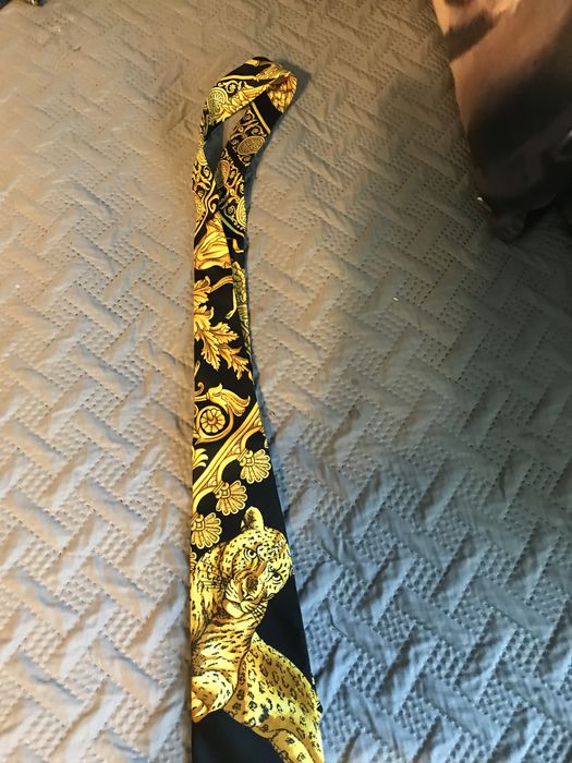 Versace Animal print necktie | Grailed