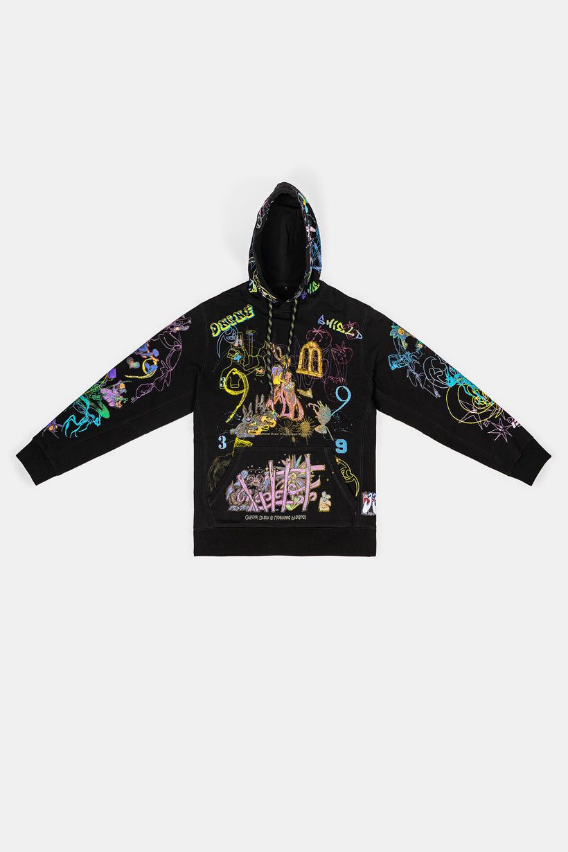 Sad Boys Sbe Merch Bladee Claire Barrow 333 Exstasia Hoodie Black Size ...