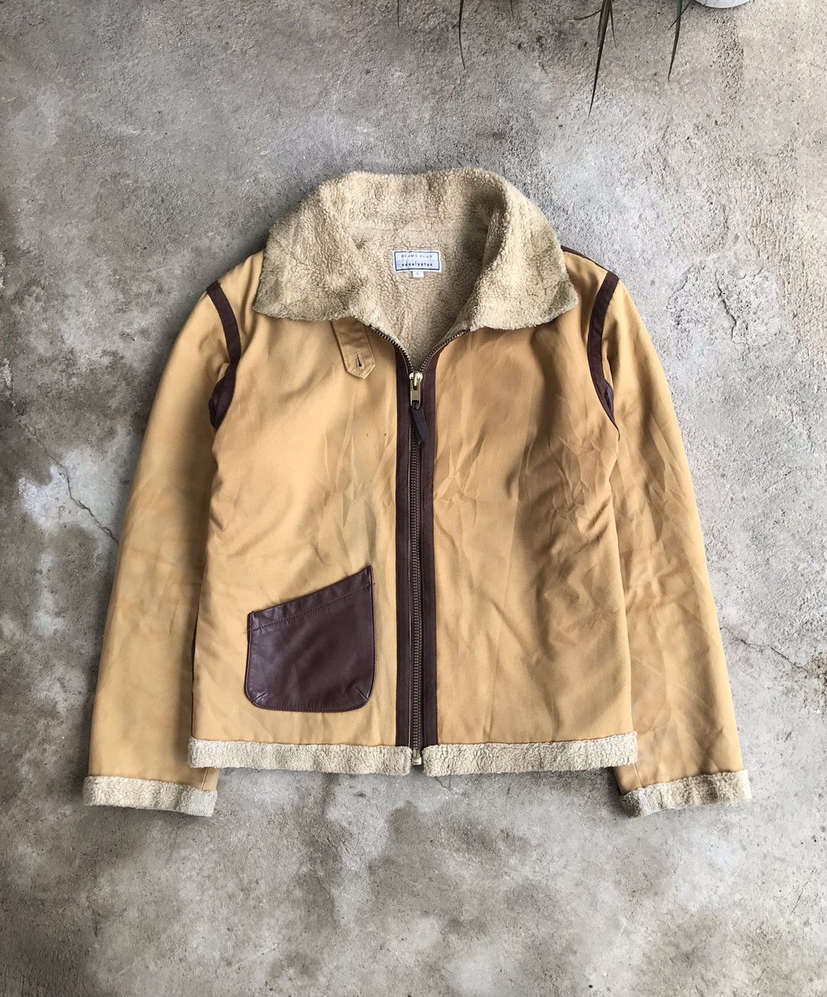 Beams Plus Vintage 🇯🇵 Beams Plus Eucalyptus B3 Shearling Jacket | Grailed