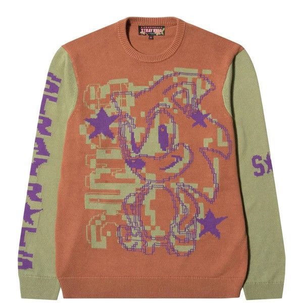Stray Rats Stray Rats x Sonic the Hedgehog Rust Knit Sweater XXL Orange ...