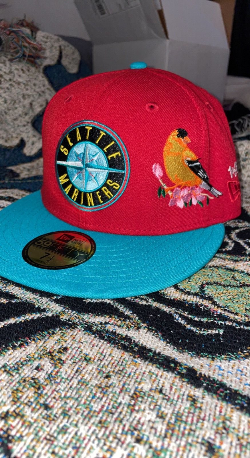 Fubu × Hat Club × New Era Lord fubu customized red Seattle Mariners ...