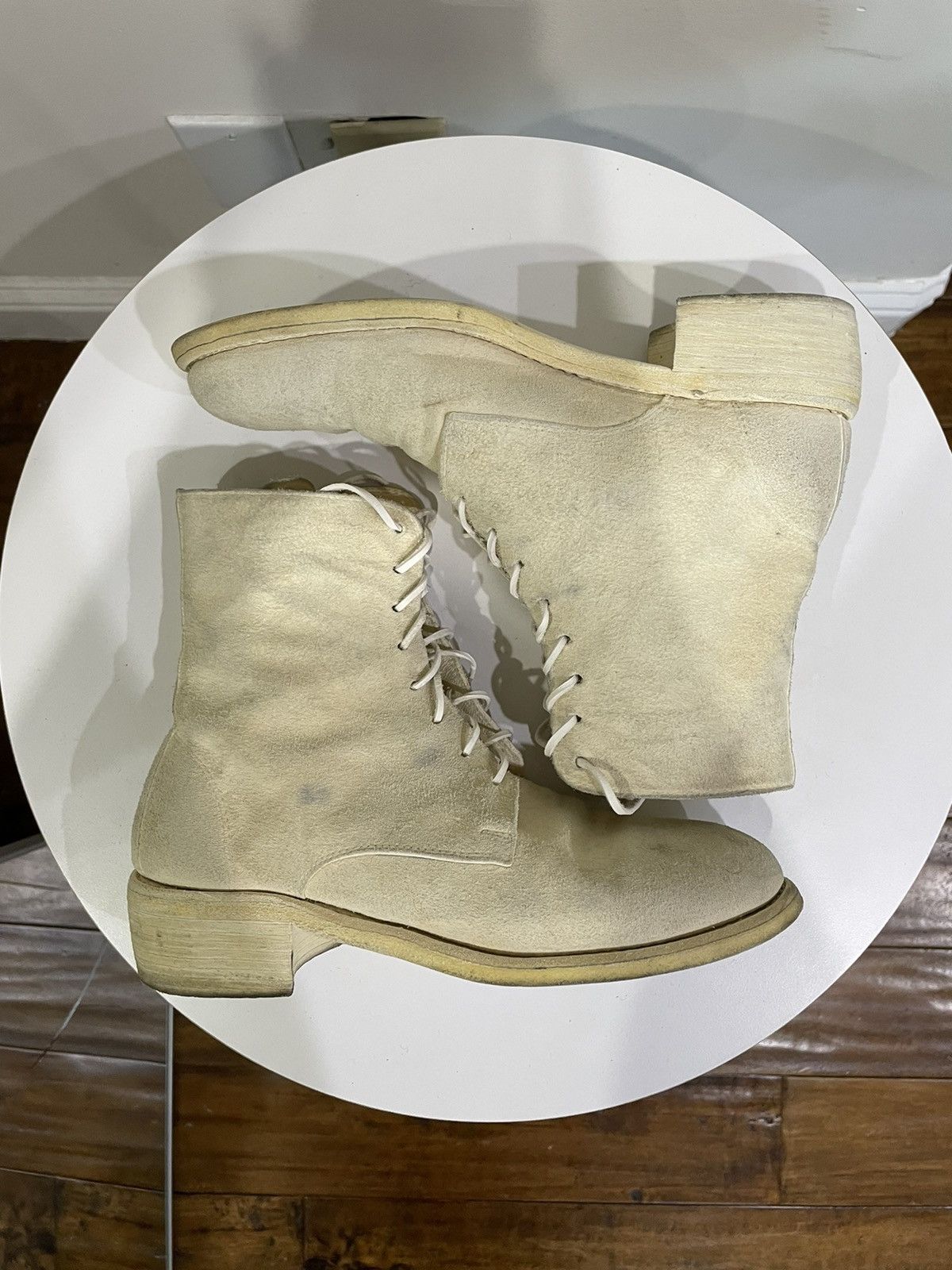 Guidi White/Cream 795 Reverse Leather Lace-Up Boots | Grailed