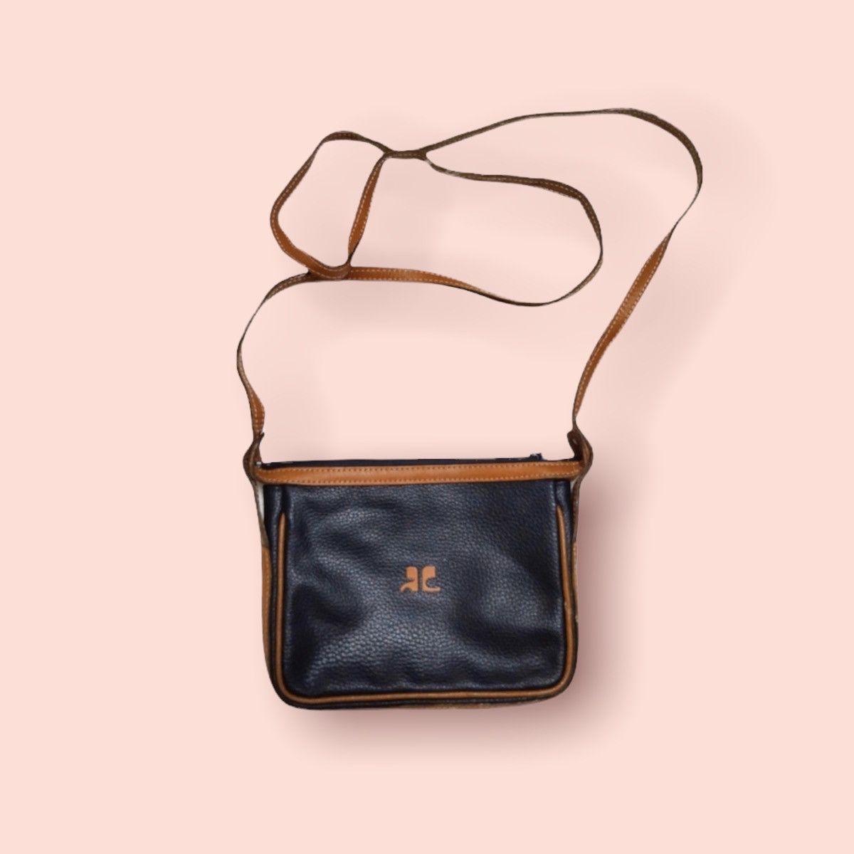 Designer COURREGES VINTAGE LEATHER MINI CROSSBODY SLING | Grailed
