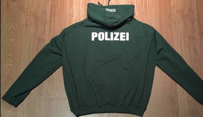 Vetements Green Vetements Polizei Oversized Hoodie | Grailed