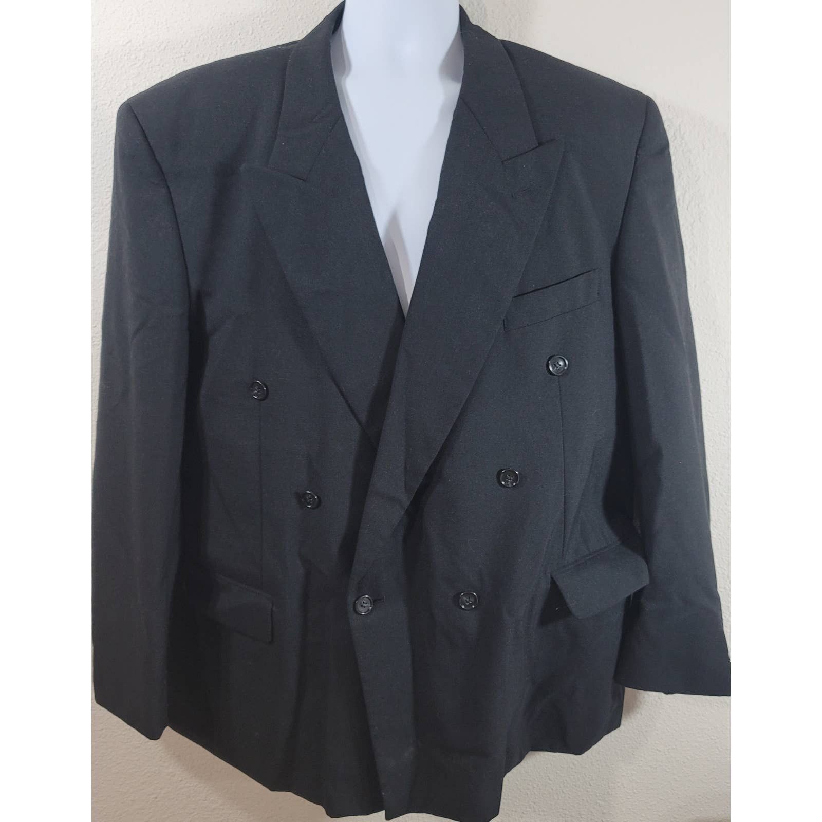 Other VTG Moda Prima Black "Bally" Double Breasted Blazer 46R | Grailed