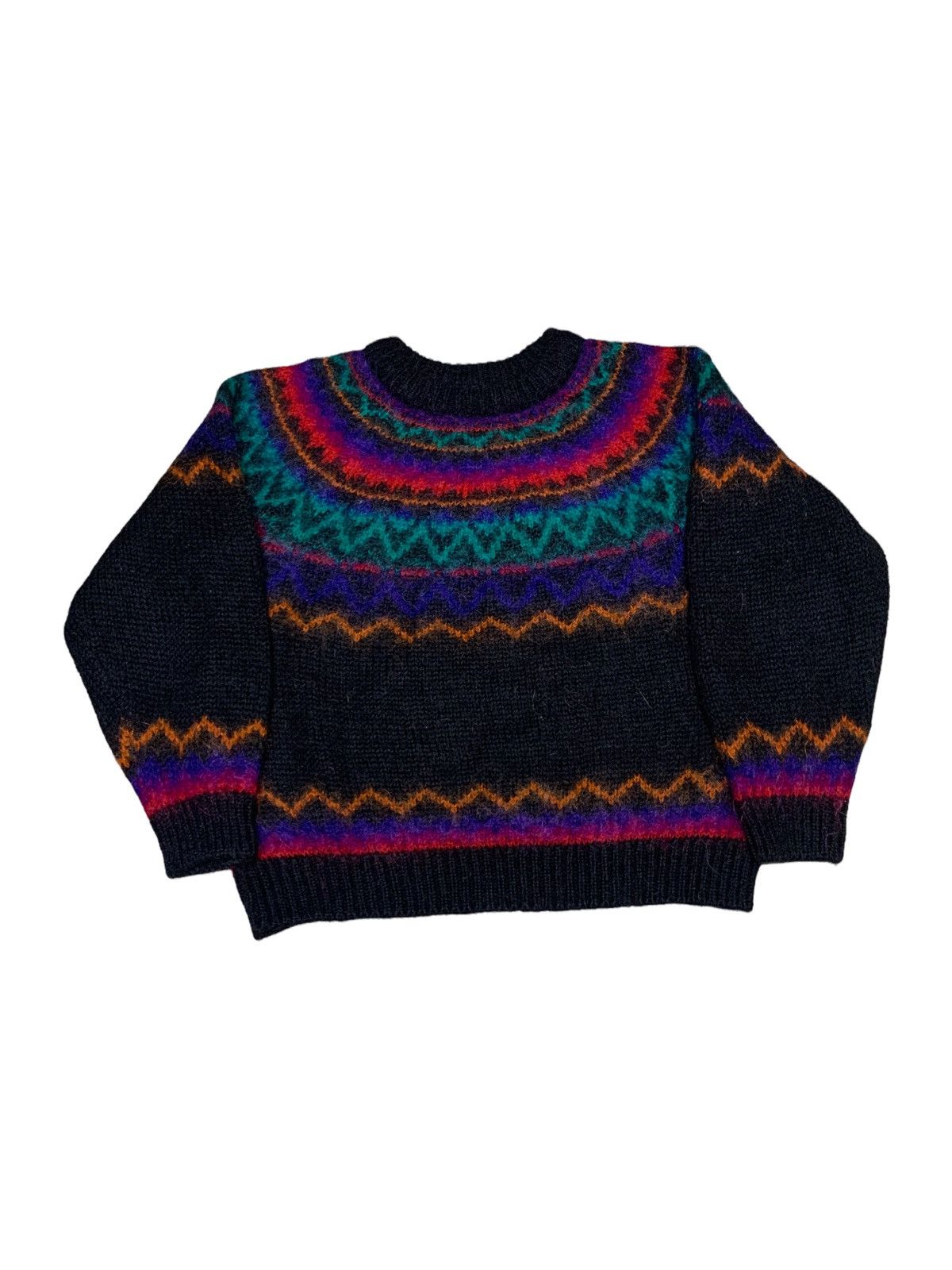 Vintage Vintage Mohair Neon Icelandic Fair Isle Sweater | Grailed