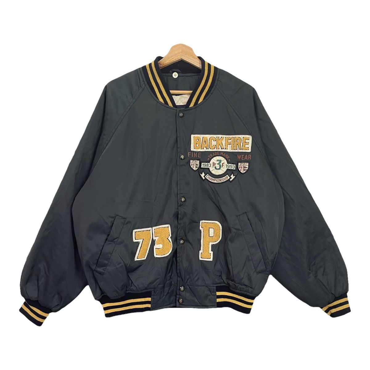 Vintage Vintage Jeans Wear Back Fire Varsity Jacket Size M | Grailed