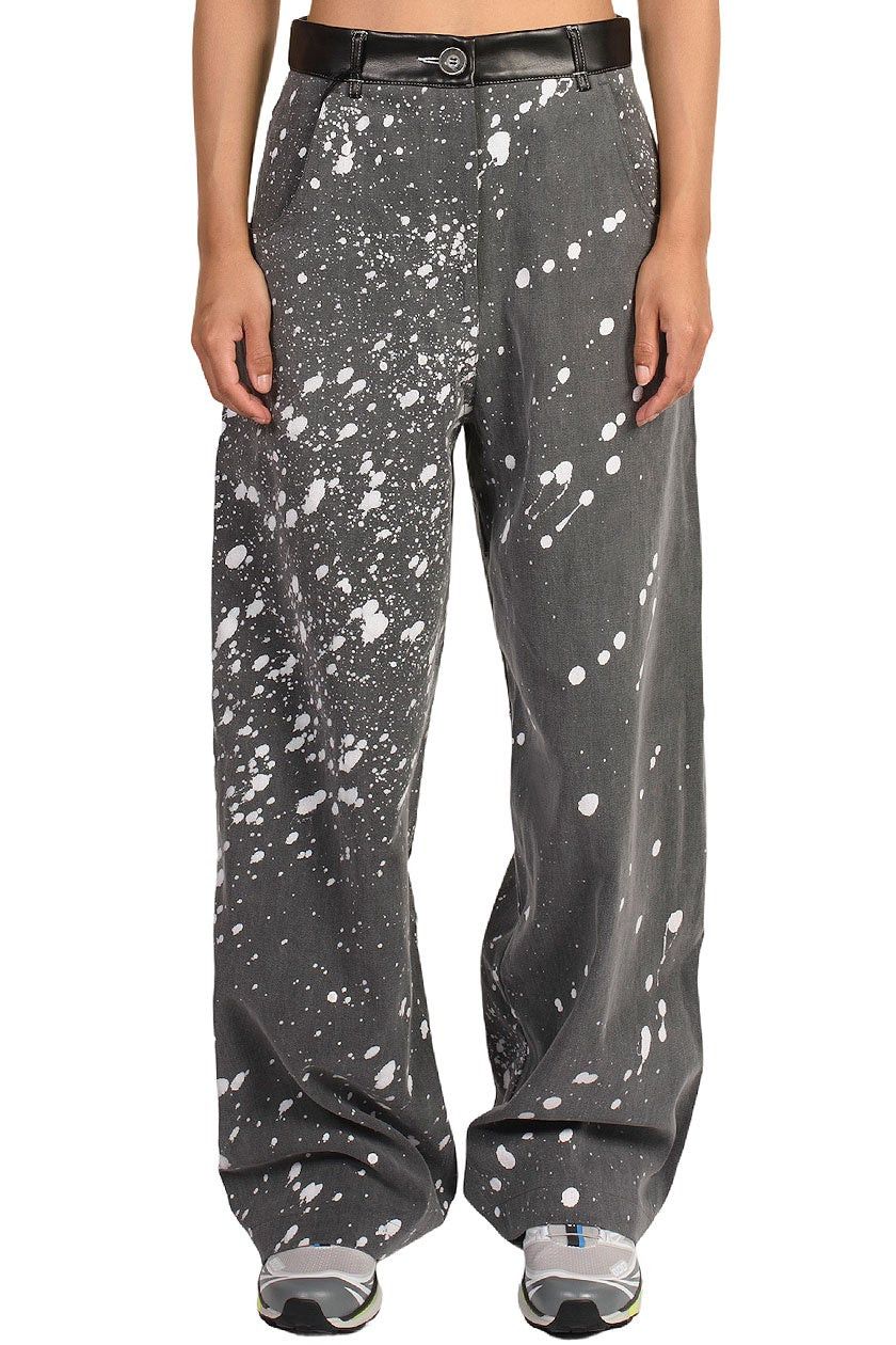 Song For The Mute Song For The Mute Denim Splatter Wide Leg Pant | Grailed