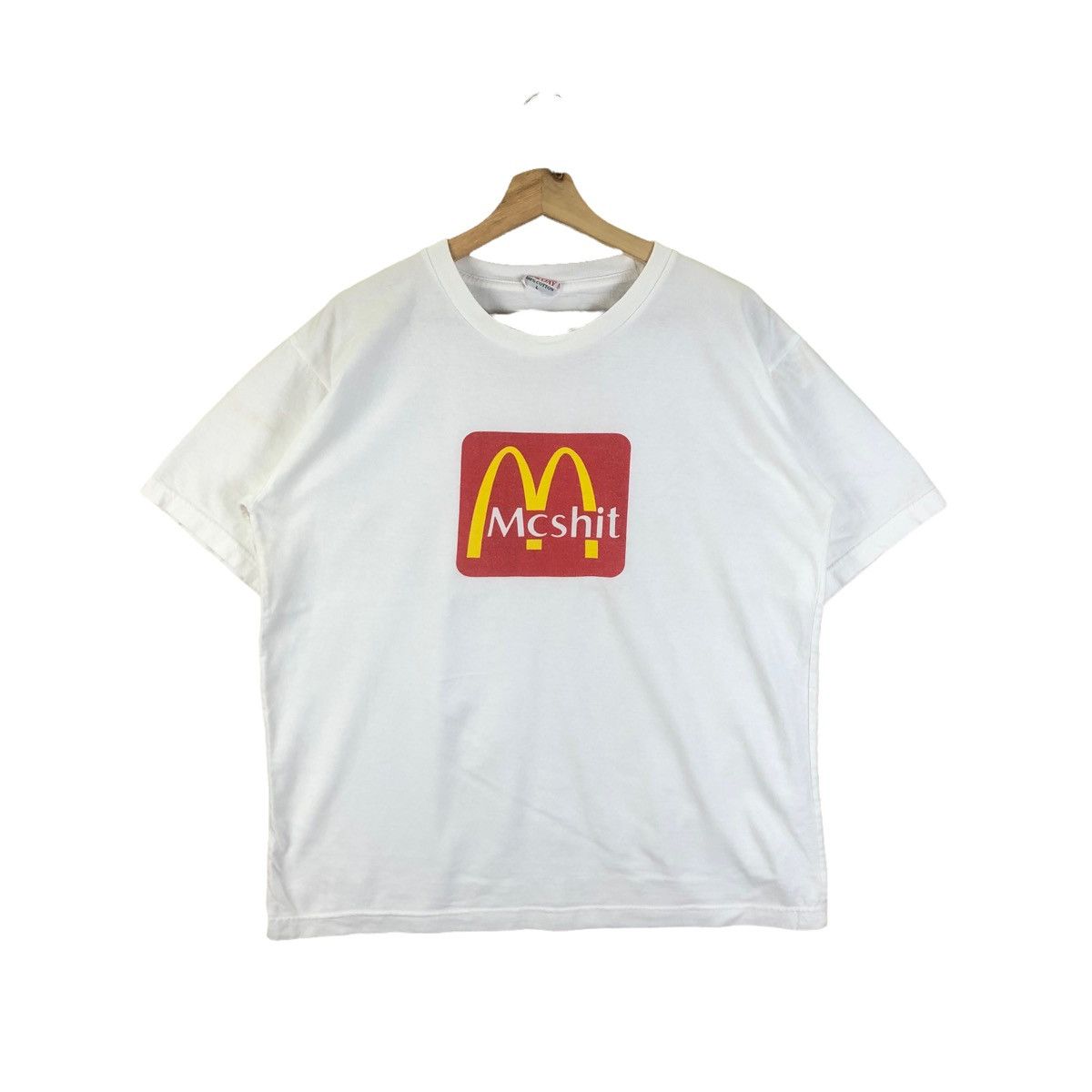 Avant Garde × Vintage Vintage Parody McDonald McShit Logo Printed White ...