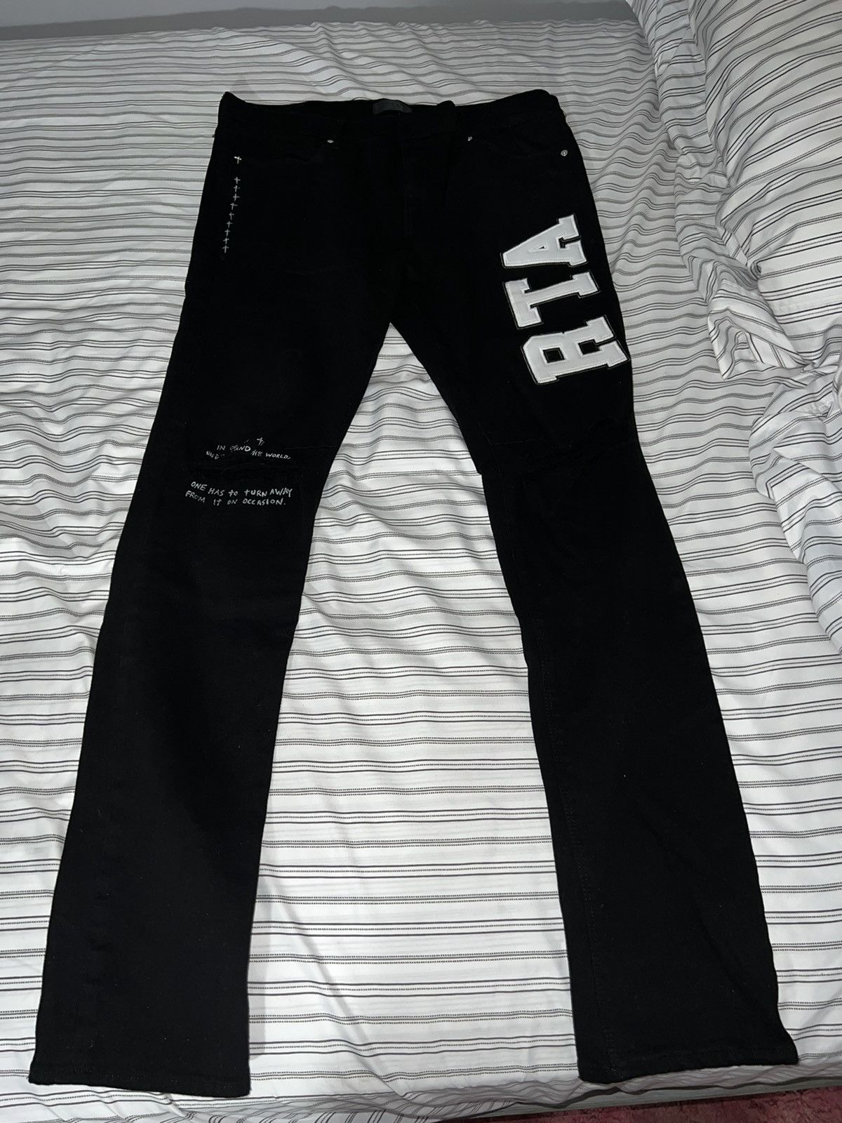 Rta RtA Collegiate jeans university black | Grailed