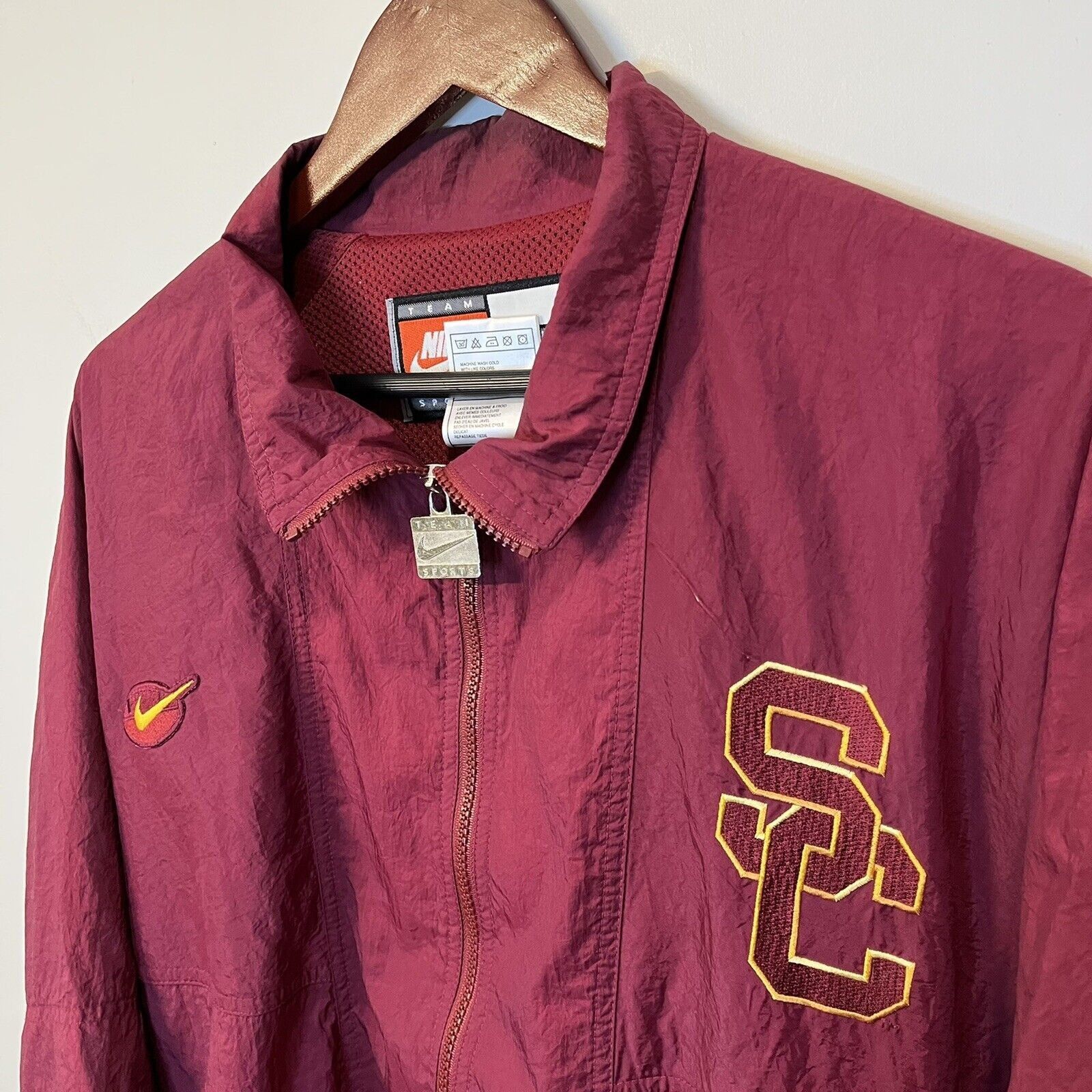 Vintage VTG Team Nike USC Trojans lightweight Windbreaker Jacket | Grailed