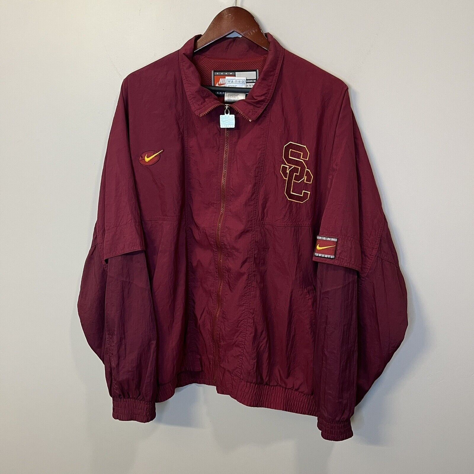 Vintage VTG Team Nike USC Trojans lightweight Windbreaker Jacket | Grailed