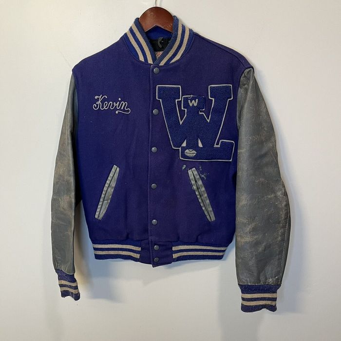Vintage Vintage 50s 60s Varsity Letterman Blue Jacket Sz L | Grailed