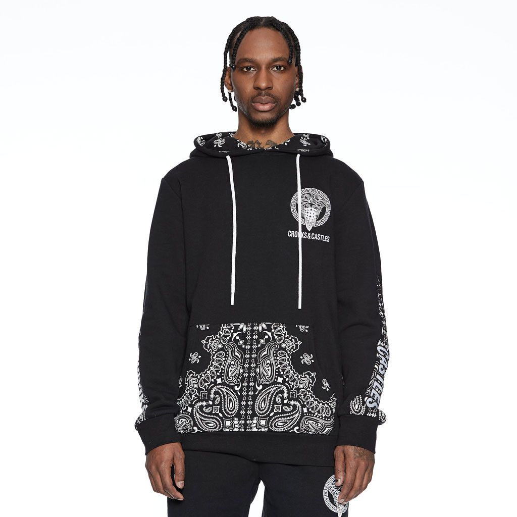Crooks & Castles Crooks & Castles Bandana Core Hooded Tracksuit Black ...