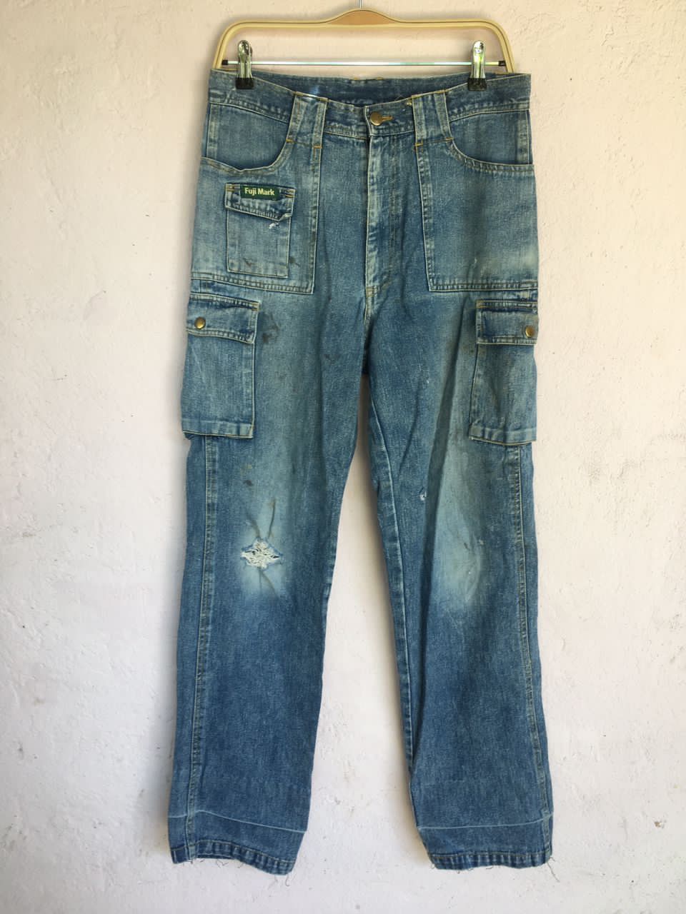 Japanese Brand × Vintage Fuji Mark Tactical Denim Cargo Pants | Grailed